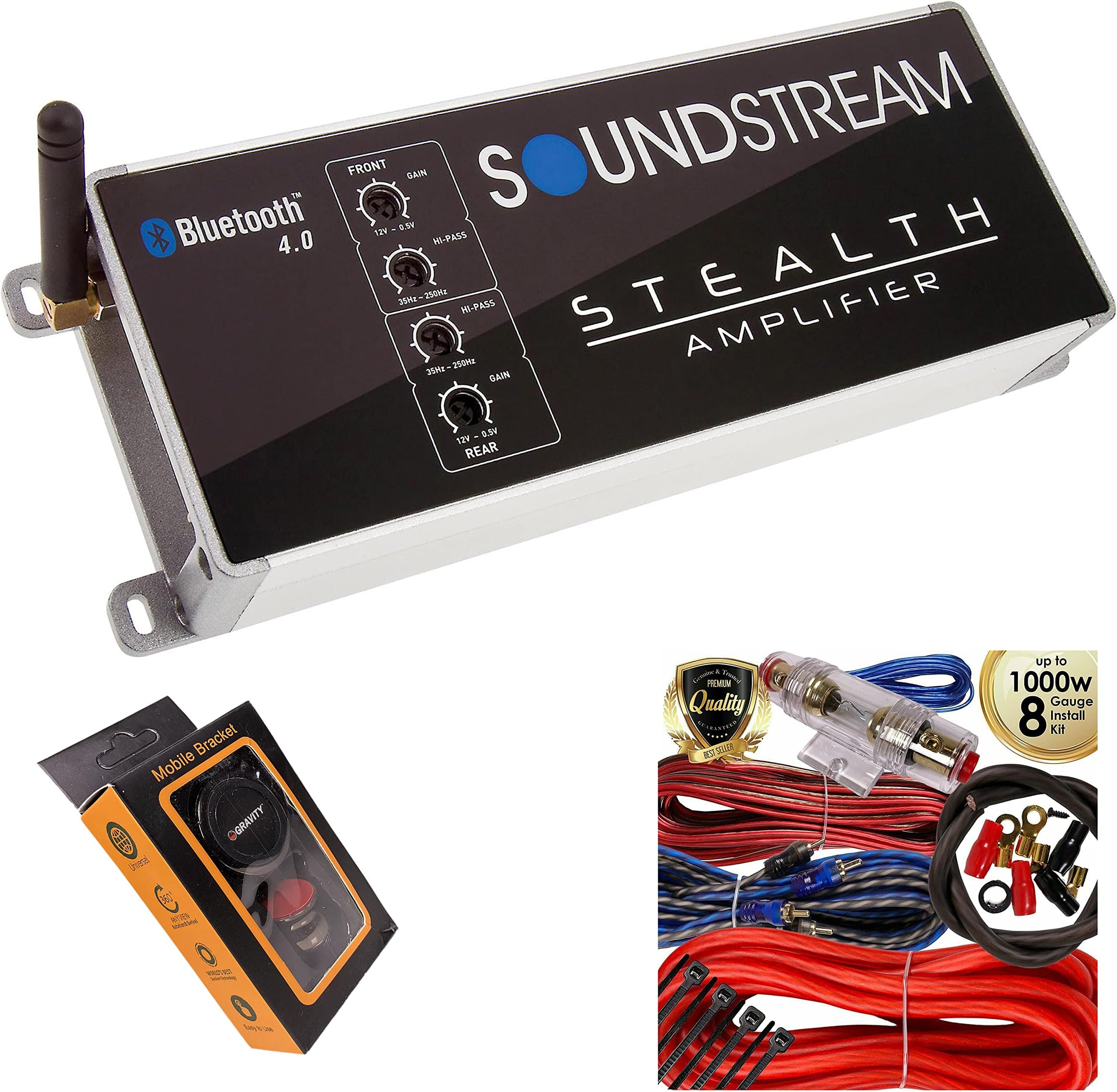 Amazon.com: Soundstream ST4.1000DB ST4.10000DB Stealth Series 1000W ...