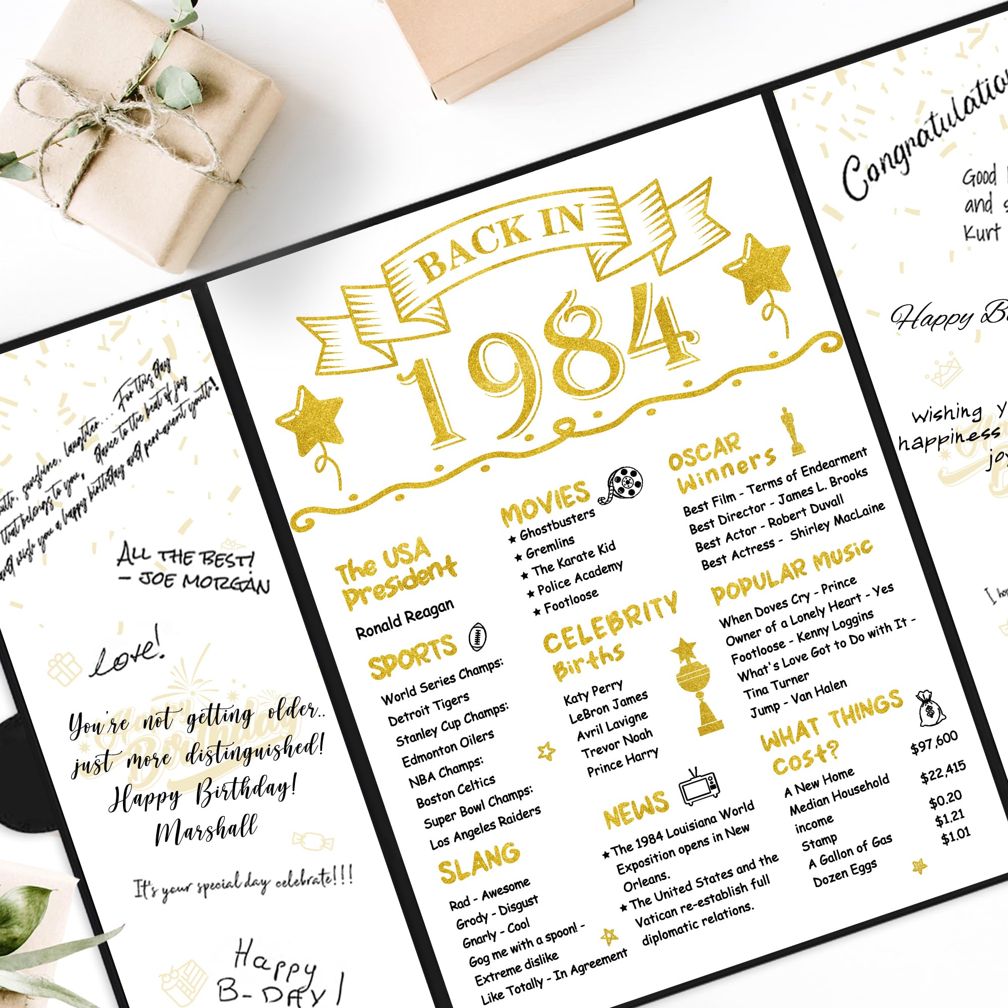 Snapklik.com : Black Gold 41st Birthday Alternative Signature Card Back ...