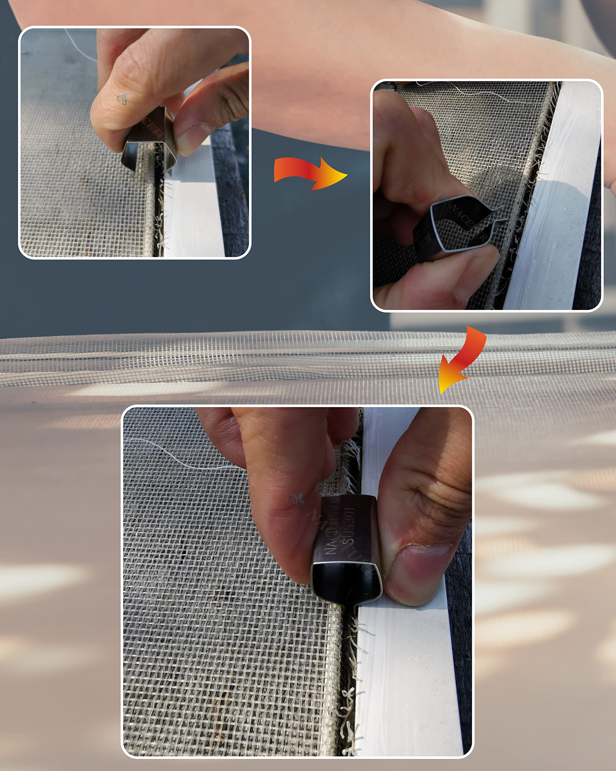 Snapklik.com : Screen Door Installer Clips - 10 Pieces Screen Clips For ...