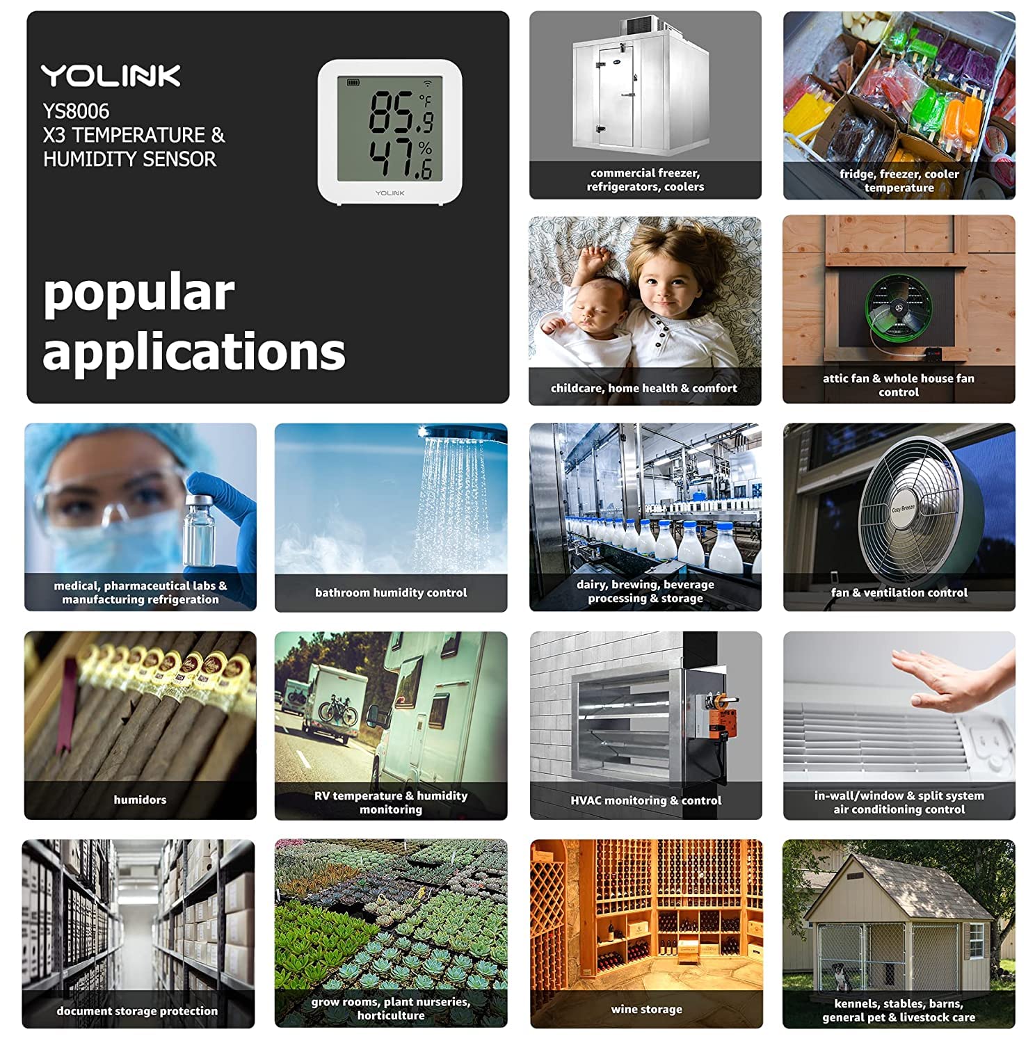 Snapklik.com : YoLink X3 Version Temperature & Humidity Sensor ...