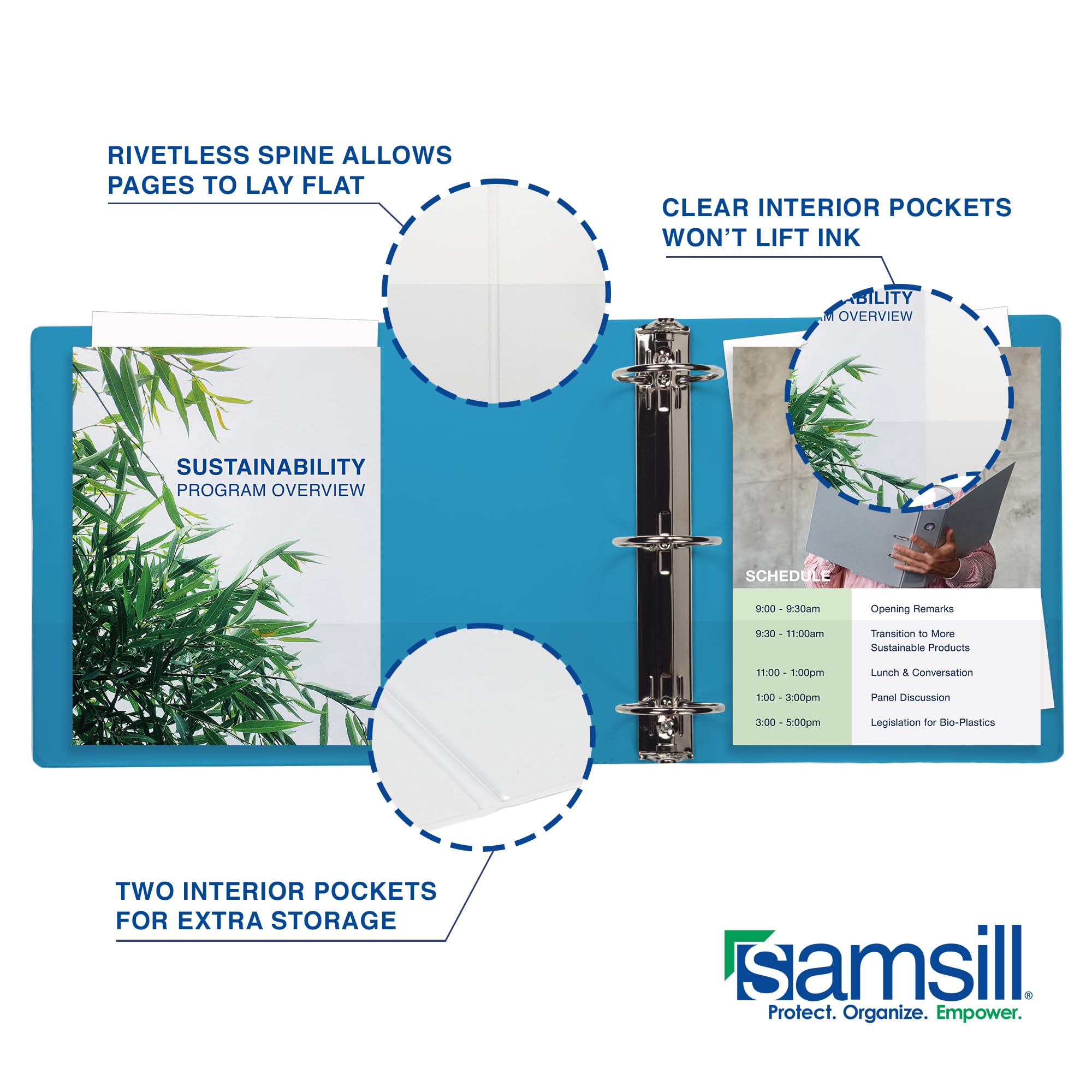 Snapklik.com : Durable 2 Inch Binder, Made In The USA, D Ring Binder ...