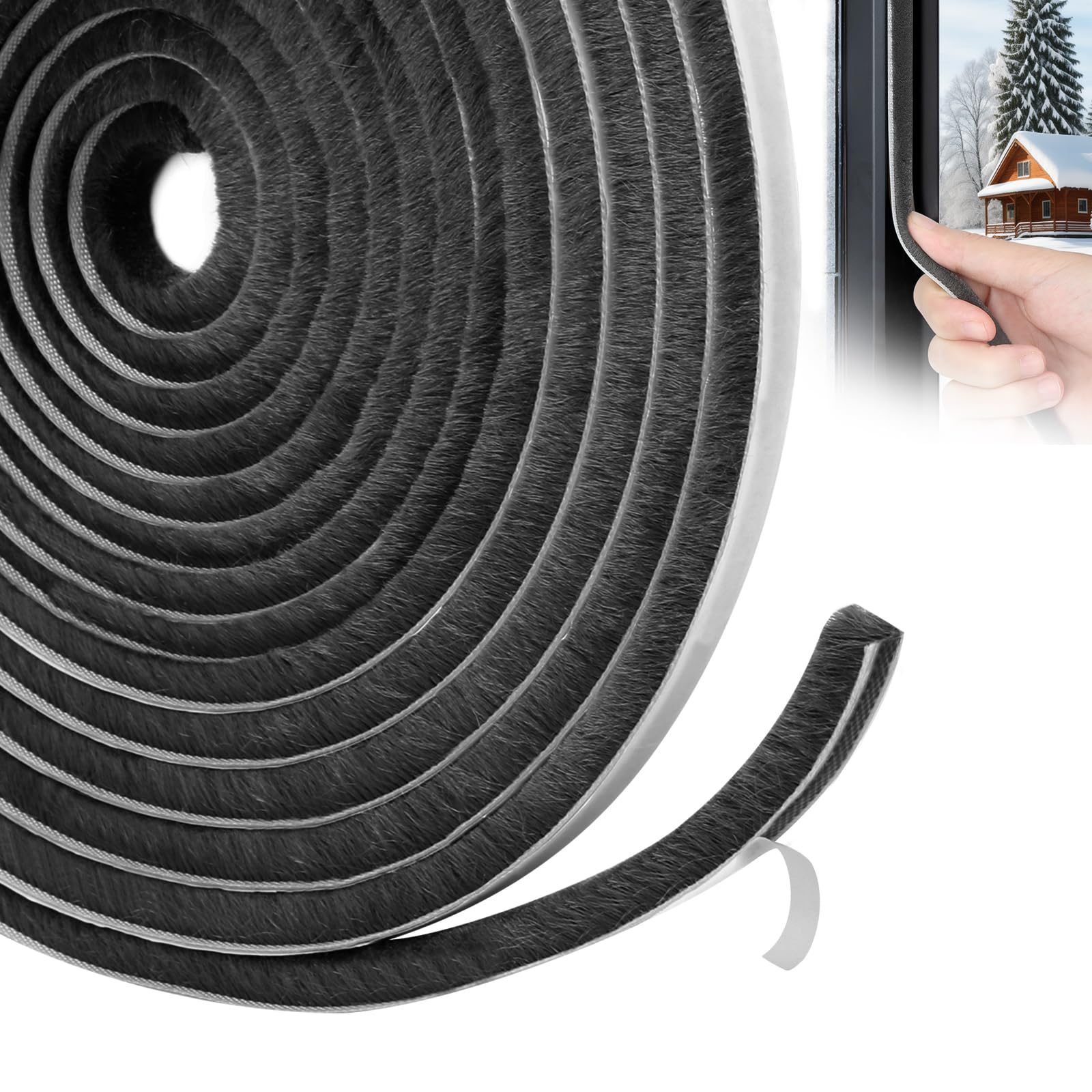 YOUSAHRES Self Adhesive Pile Weather Stripping Brush for Sliding ...