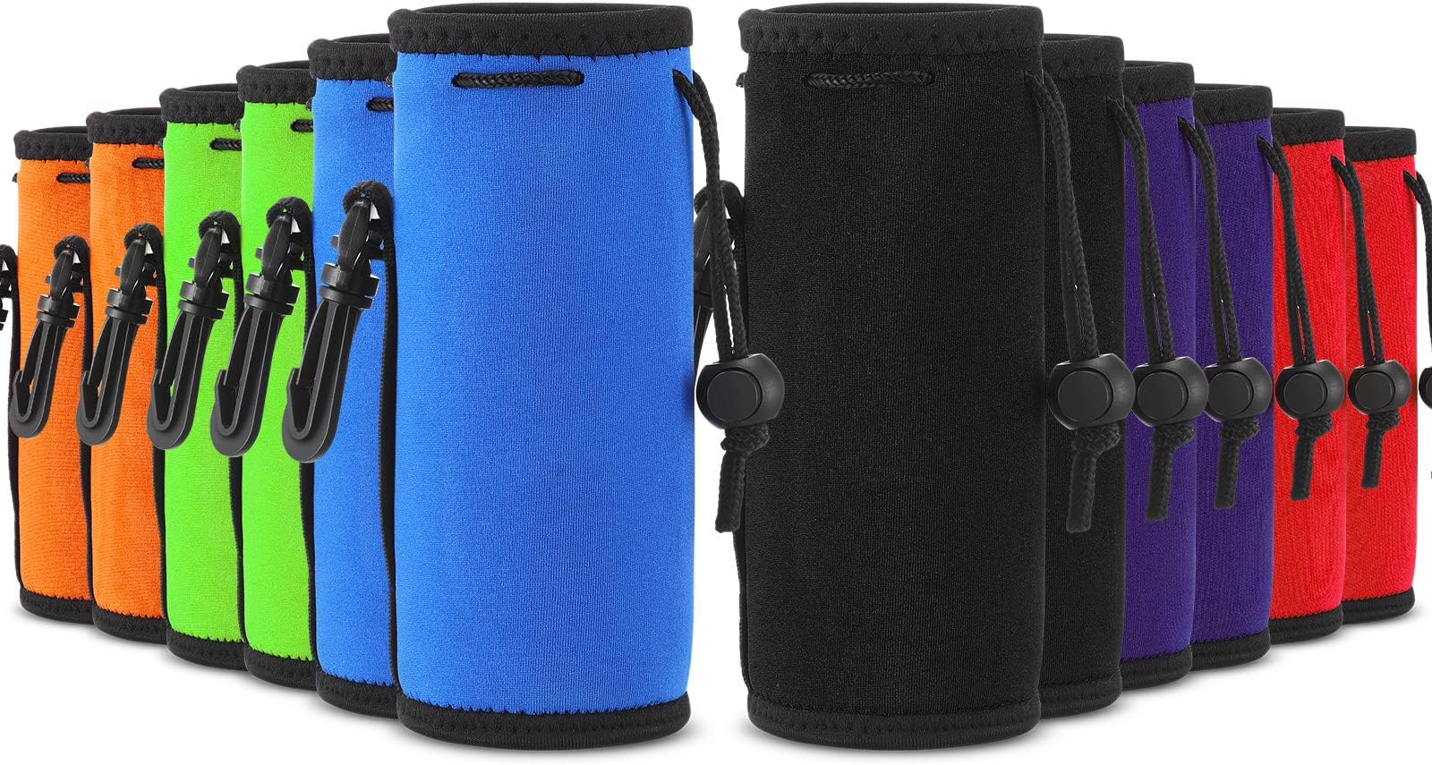 Amazon.com: 10 Pack Neoprene Water Bottle Sleeve 12 oz - 18 oz Bottle ...
