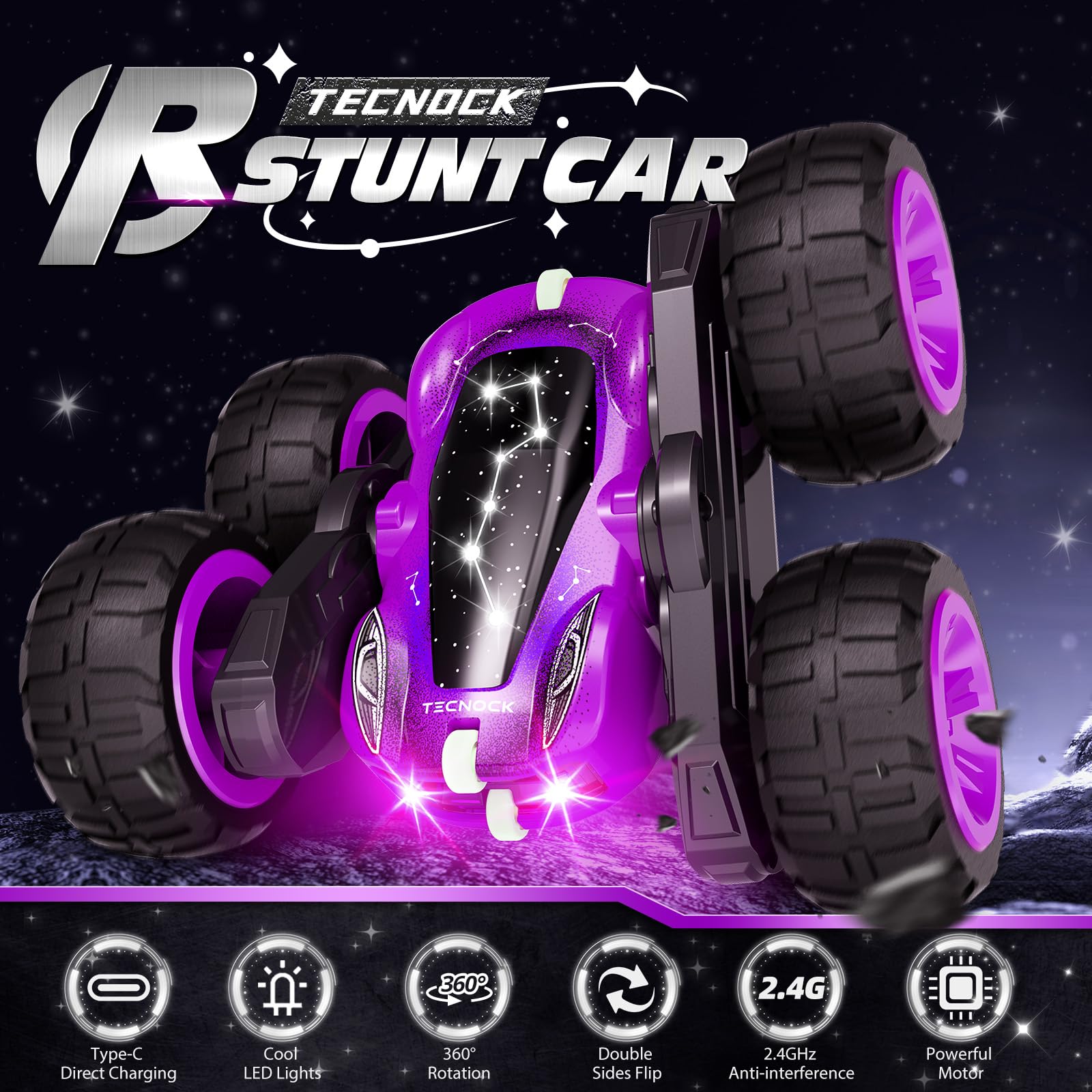 Snapklik.com : Tecnock Remote Control Car For Kids, 24GHz RC Car
