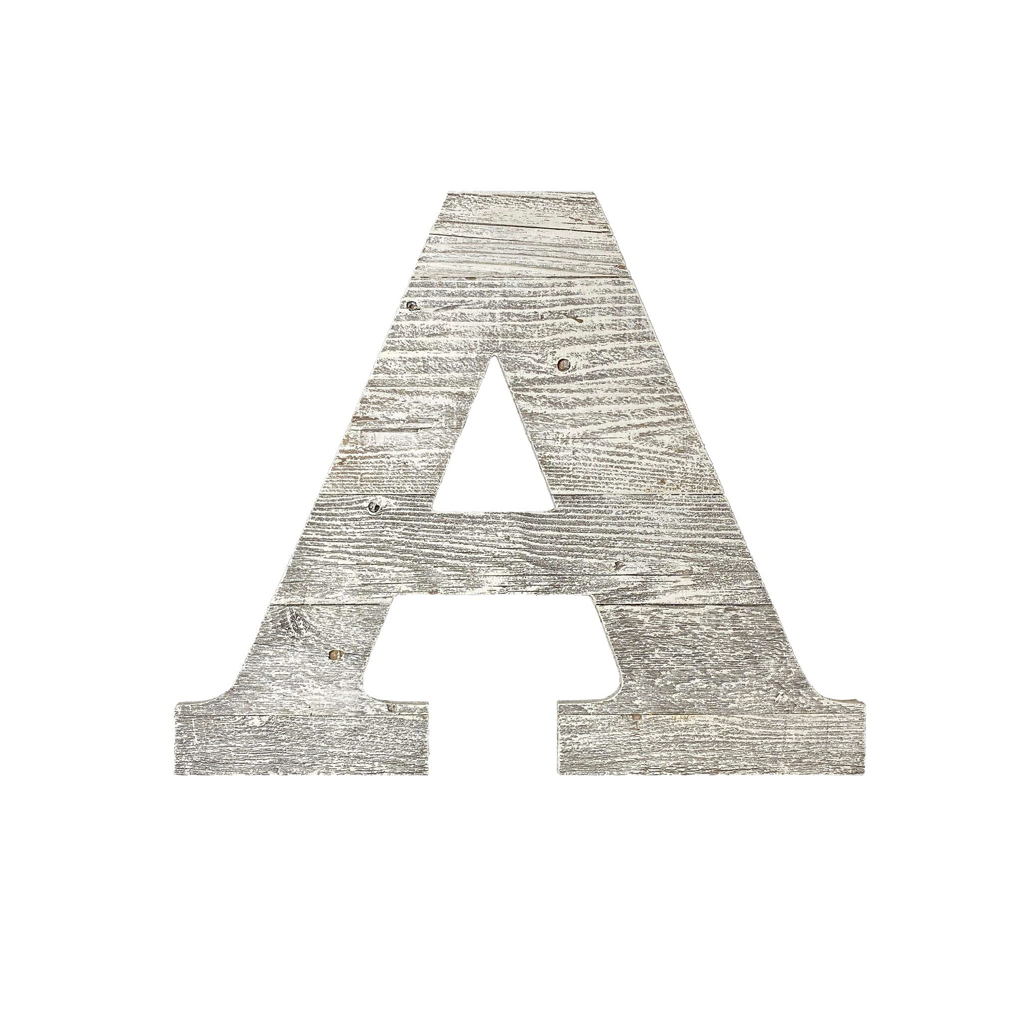 Buy Distressed Rustic Barn Wood Letter | Alphabet Wall Décor Monogram ...