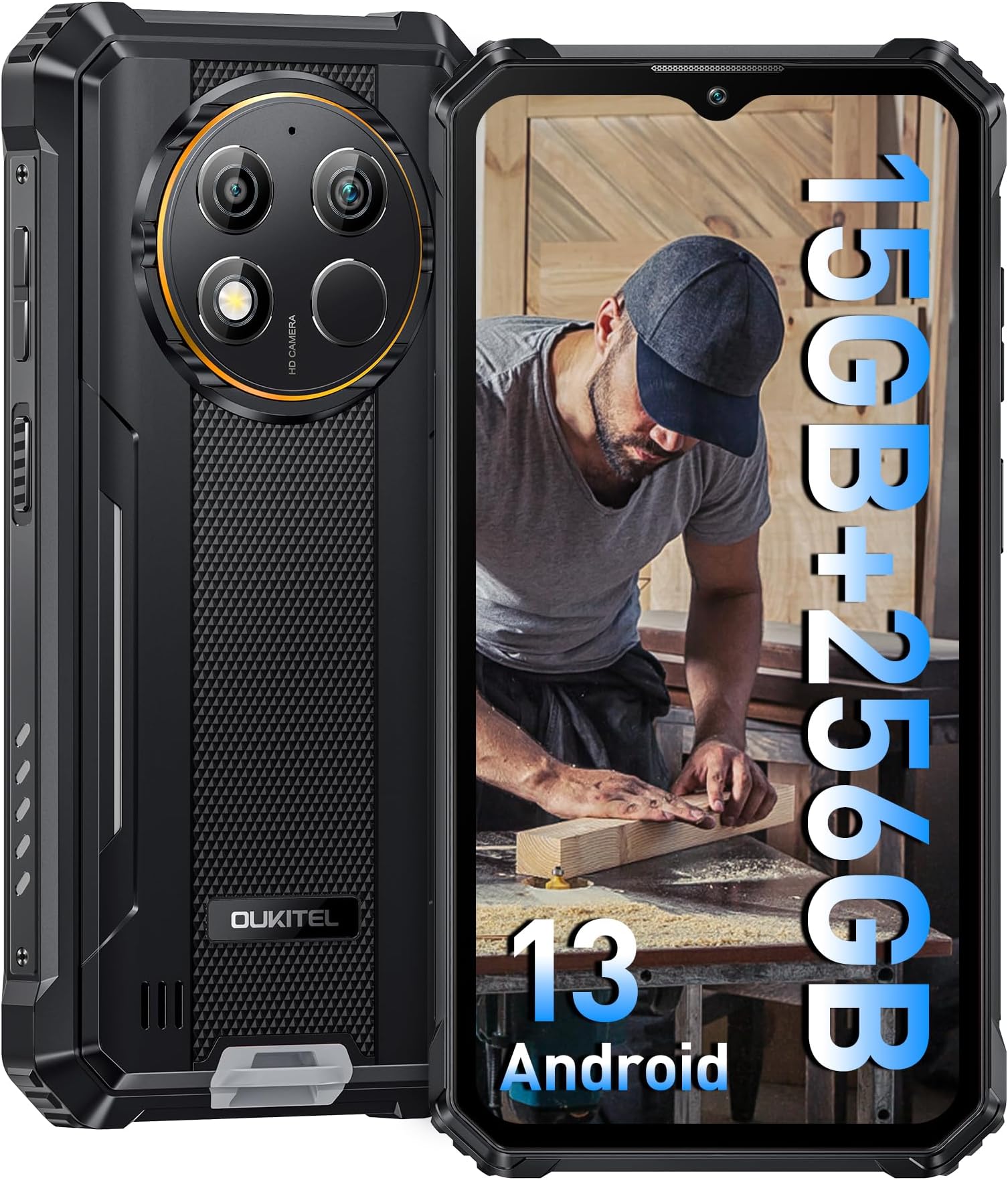 OUKITEL WP19 Pro Outdoor Handy 22000mAh Akku, 24GB/256GB G99 Outdoor ...