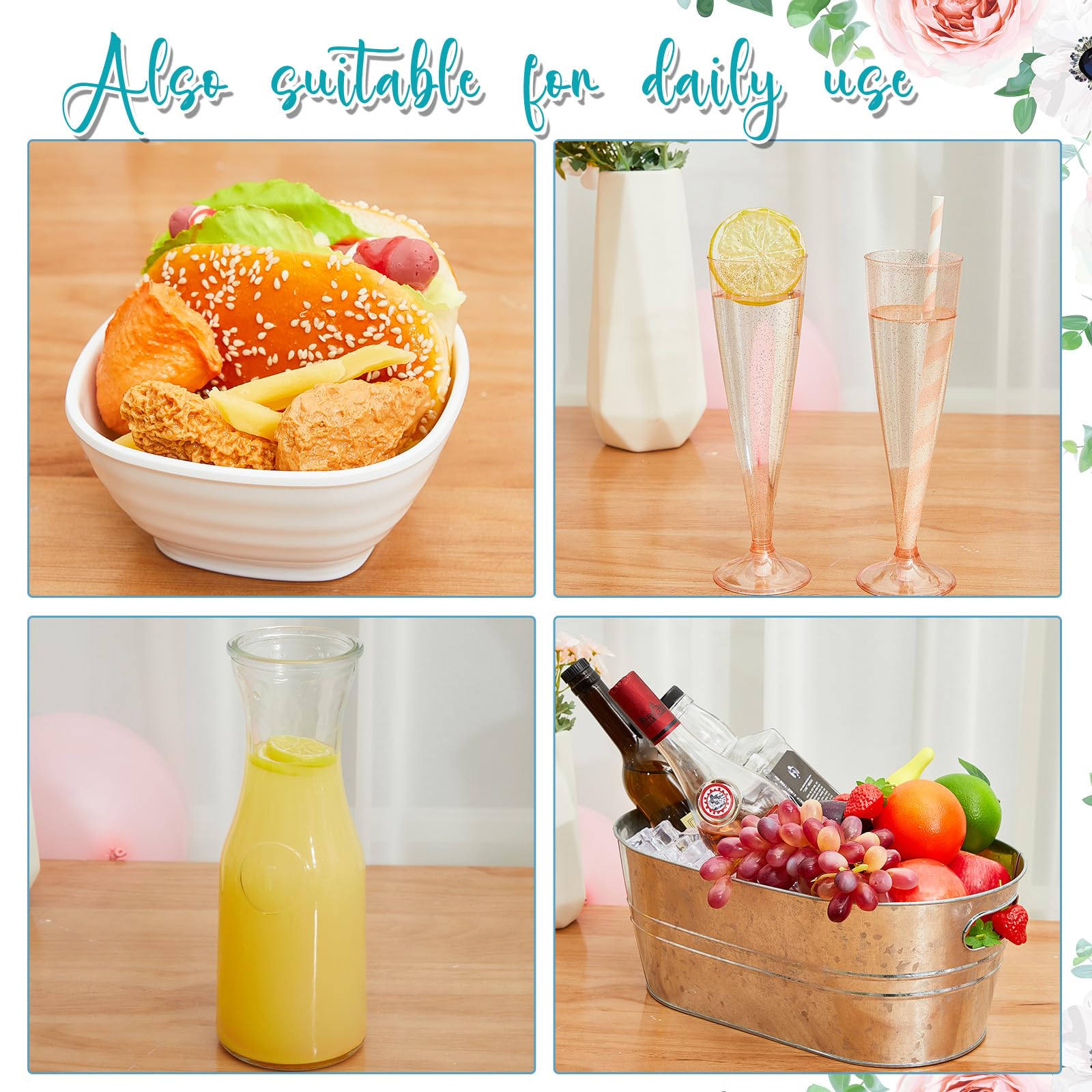 Tessco 130 Pcs Mimosa Bar Supplies Includes Galvanized Beverage Tub 4 ...