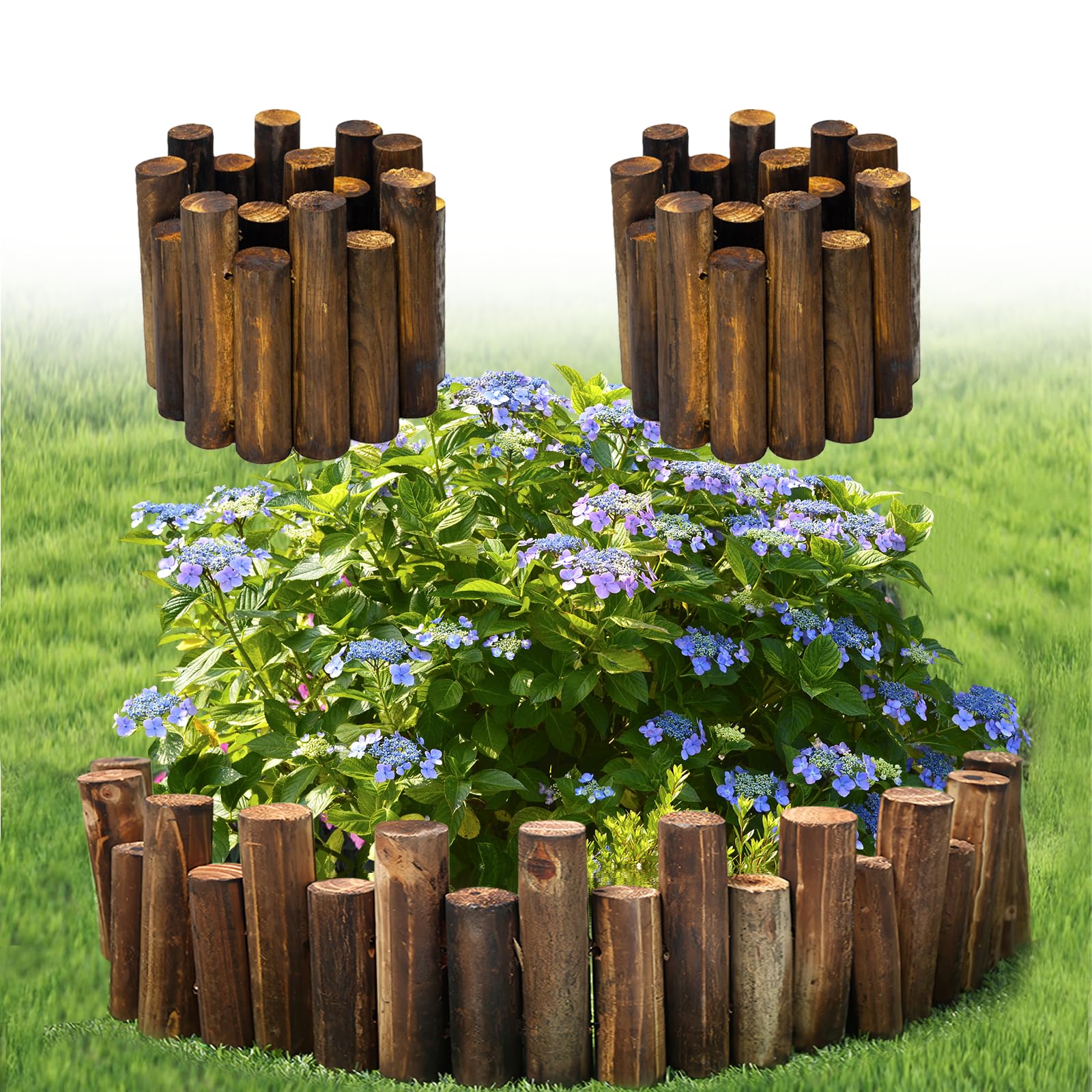 Wood Log Landscape Border