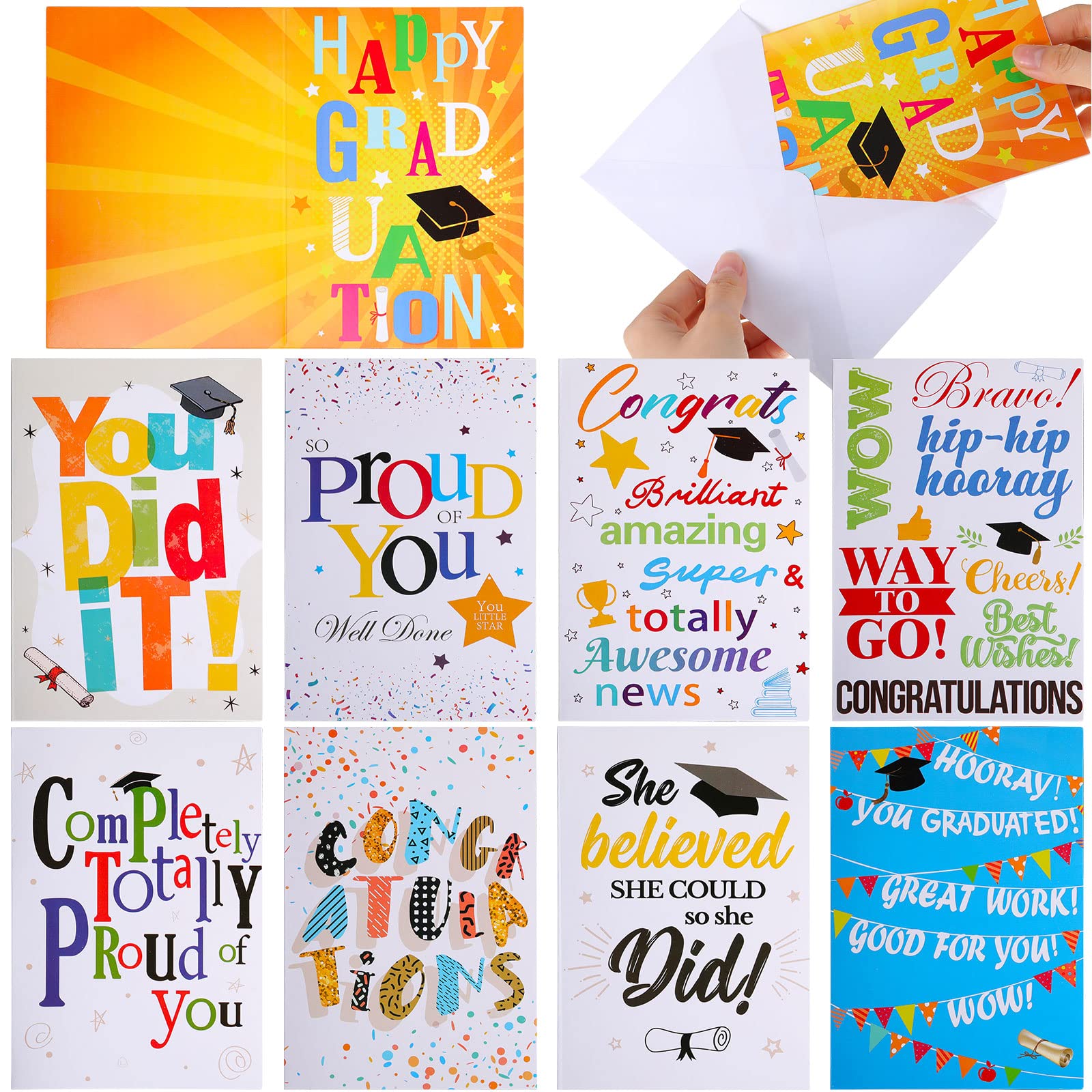 Amazon.com : Epakh 36 Pack Graduation Cards 2024 Grad Assortment Gift ...