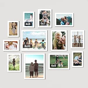Amazon.com - Heimlove White Collage Picture Frames Set of 12,Two 8x10 ...
