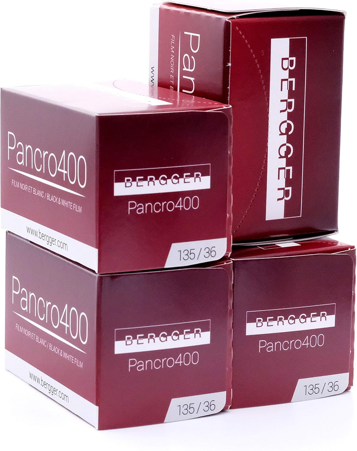 Bergger Pancro 400 Lot de 4 rouleaux de film noir et blanc 35 mm ...