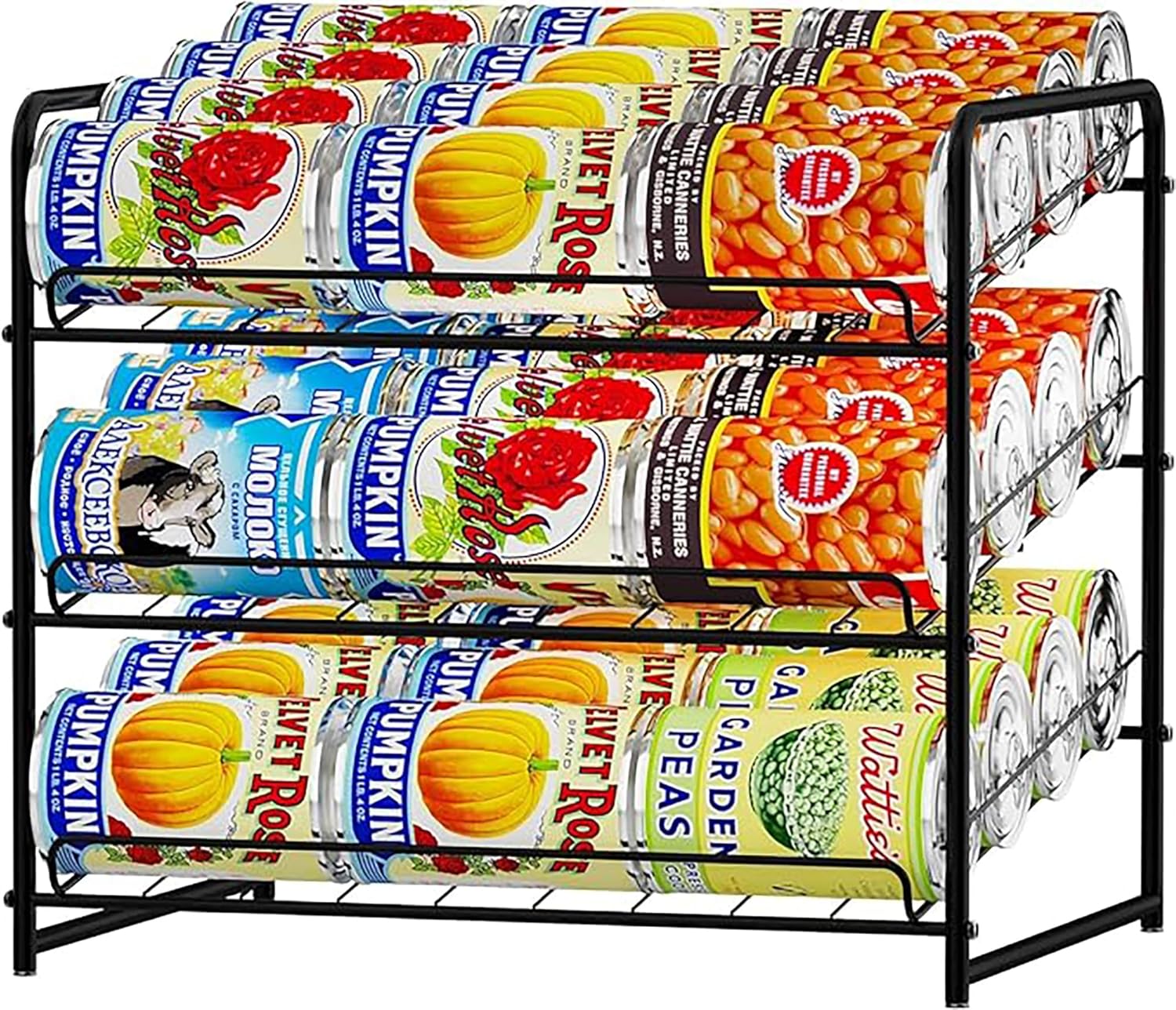 Amazon.com: Simple Trending Can Rack Organizer, Stackable Can Storage ...