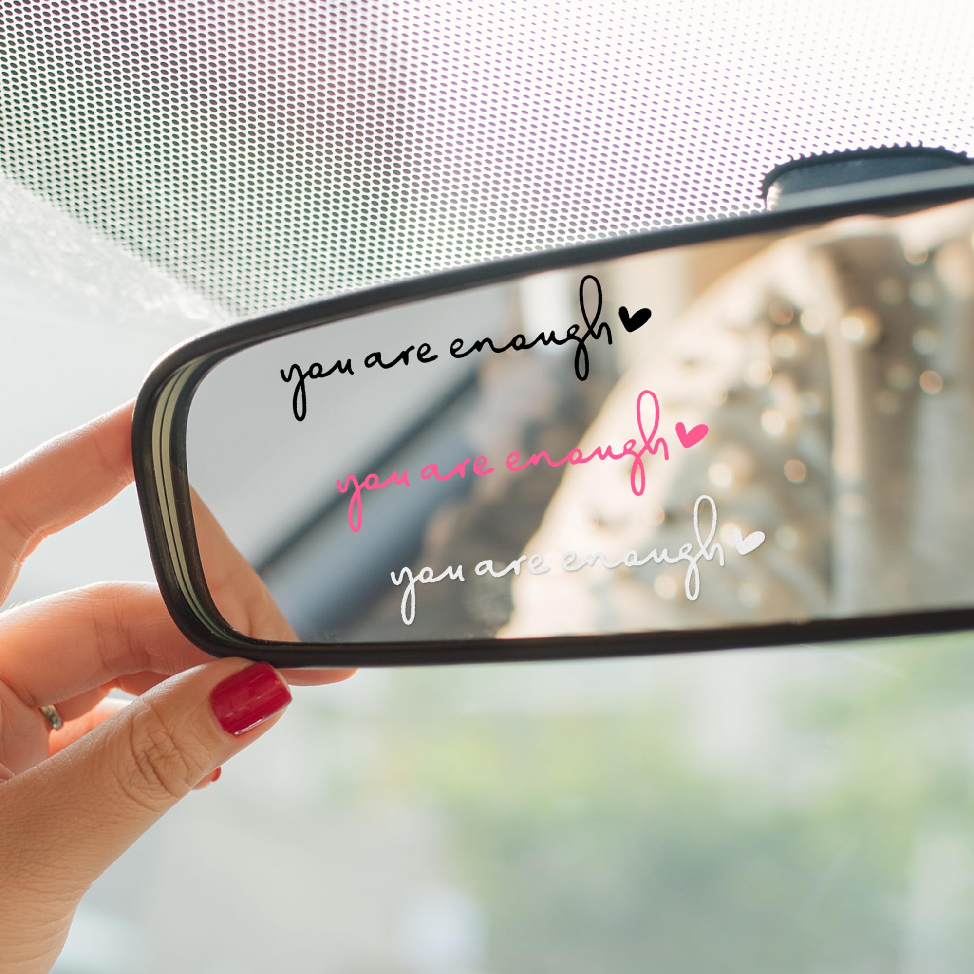 Amazon.com: Generic 3 Pcs ""You are Enough"" Car Rear View Mirror ...