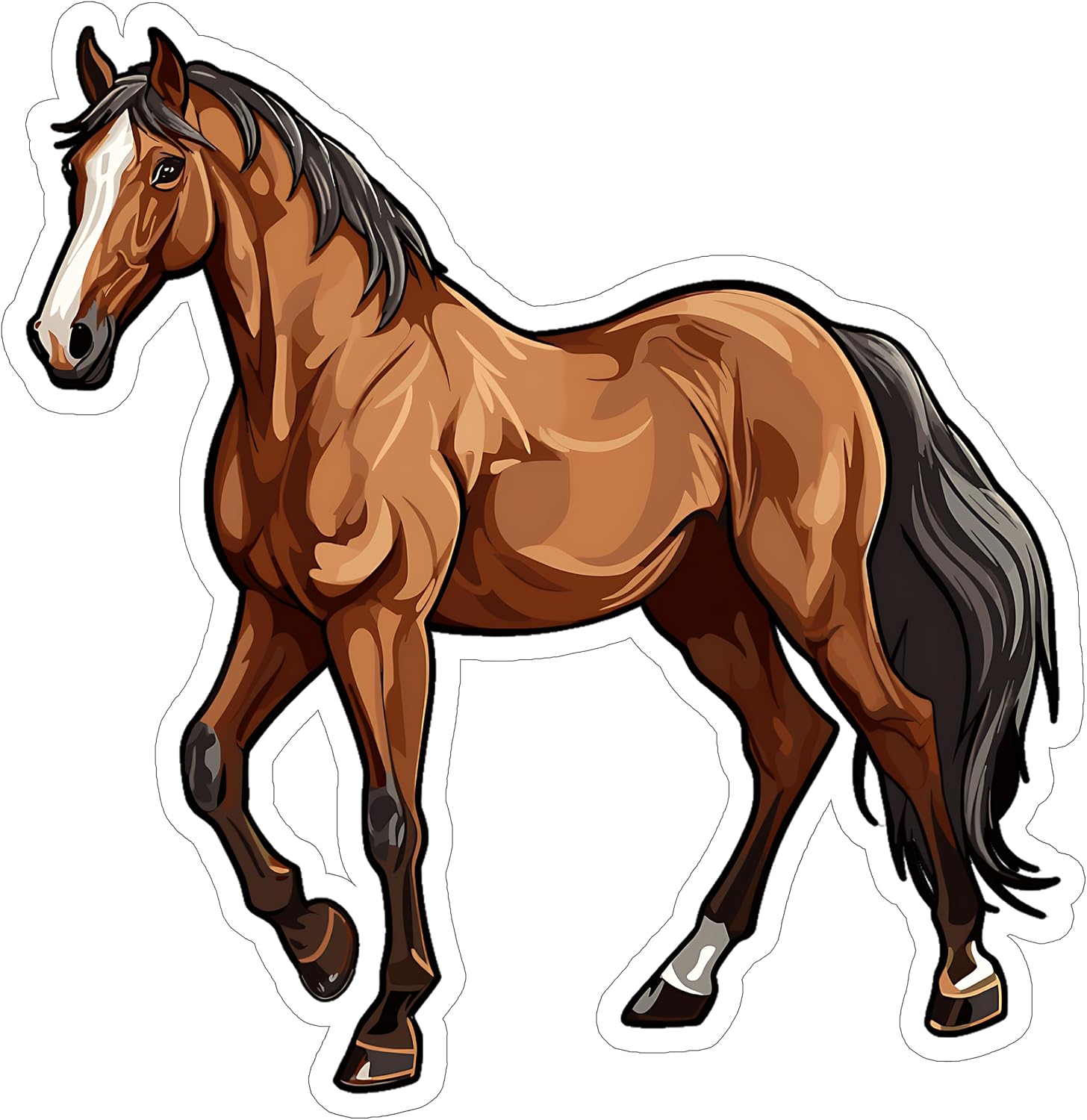 Amazon.com: Horse Sticker 4 Inch Equine Riding Horse Mare - Waterproof ...