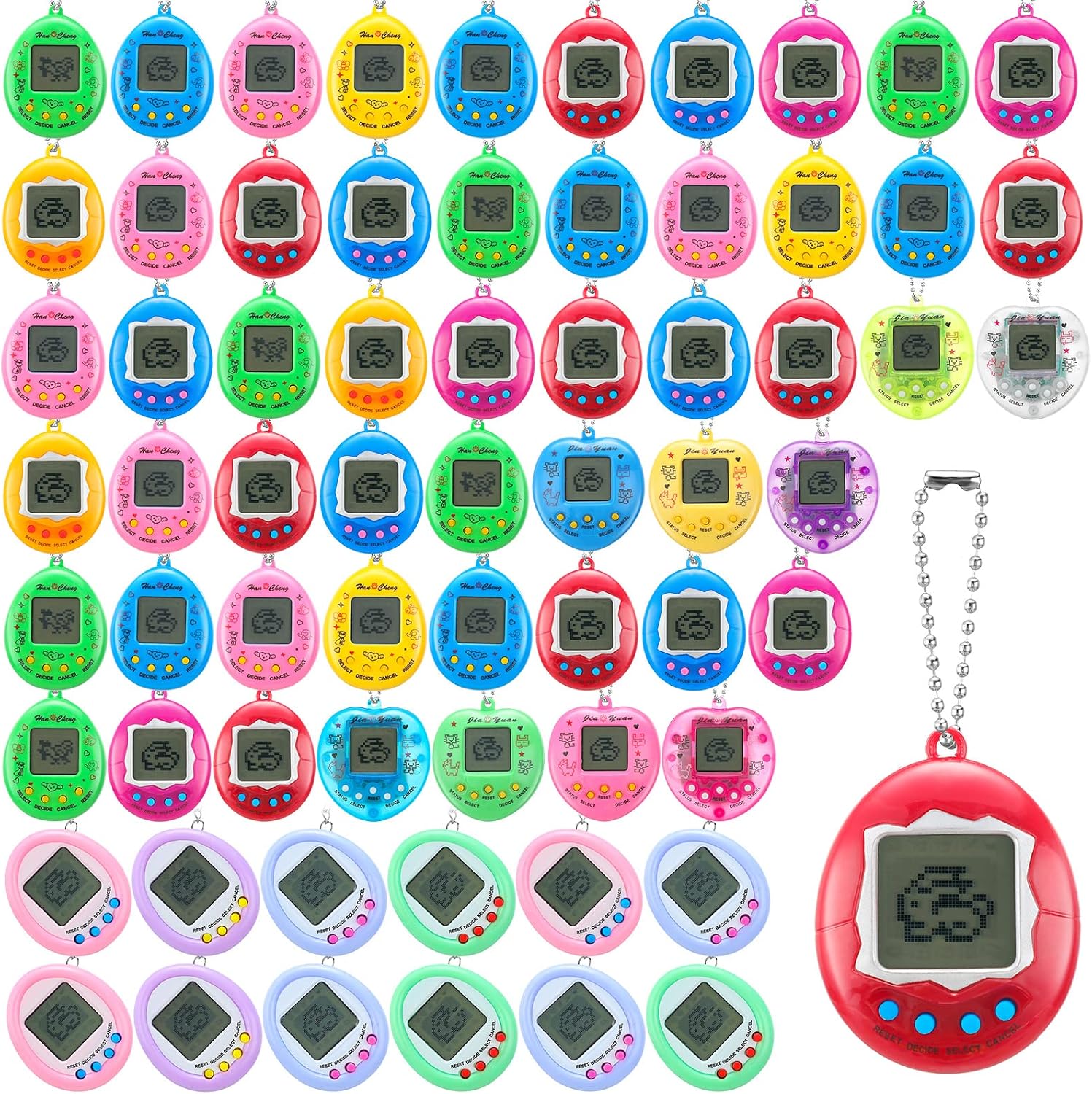 Amazon.com: Jerify Virtual Pets Keychain, 60 Pcs Electronic Digital Pet ...