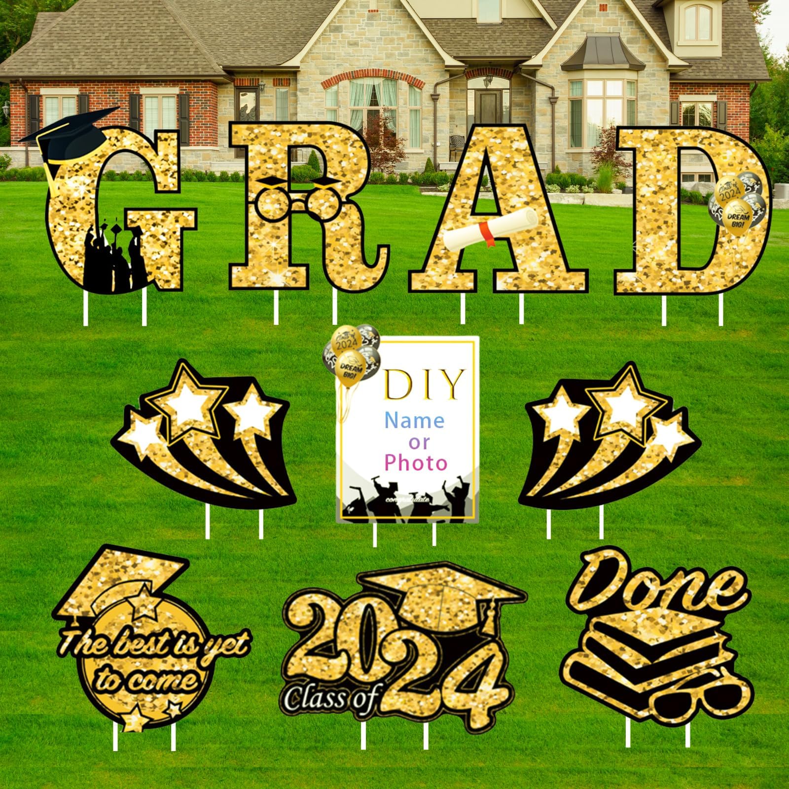 Amazon.com : 2024 Graduation Decorations Extra Large 10Pcs Graduation ...