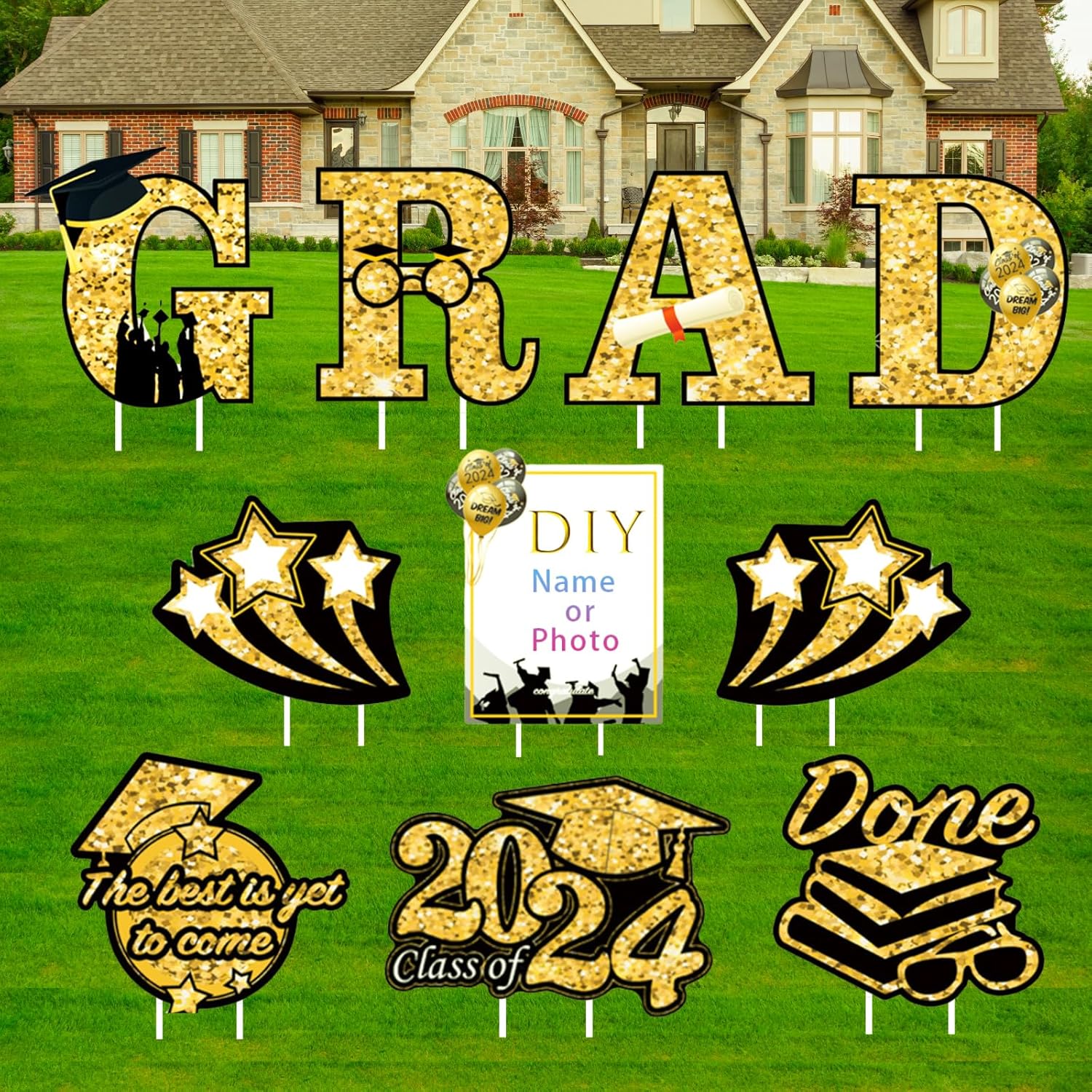 Amazon.com: 2024 Graduation Decorations Extra Large 10Pcs Graduation ...