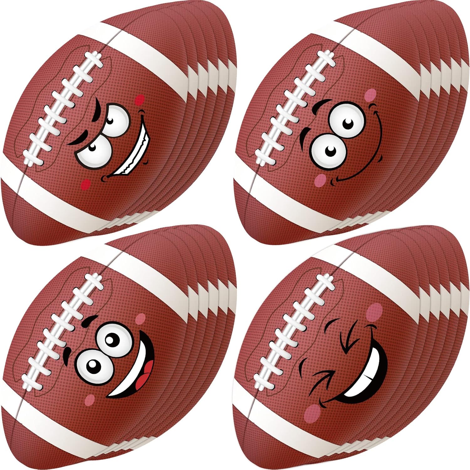 Amazon.com: 32 Pcs Football Cutouts Football Bulletin Board Decorations ...