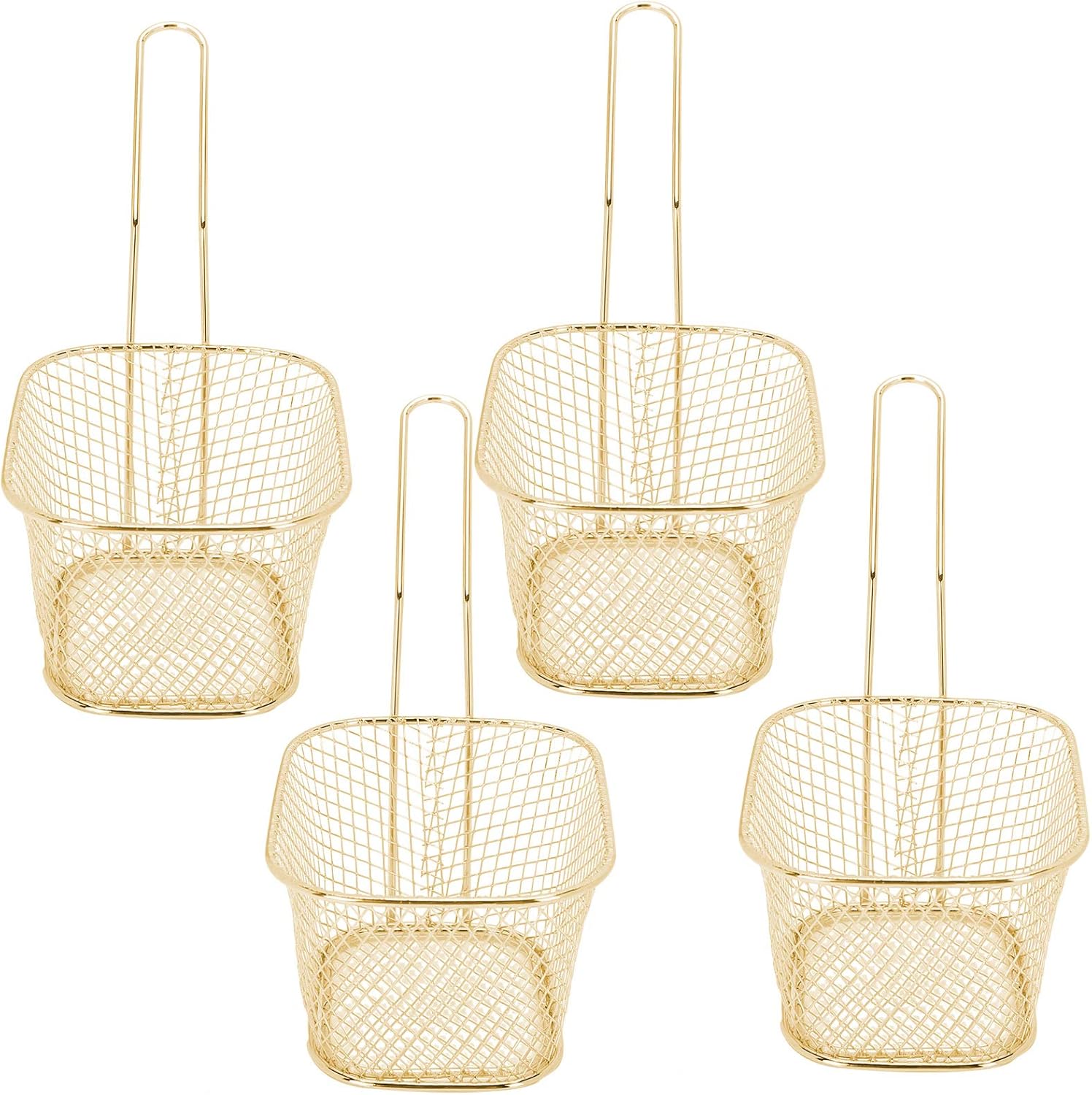 Amazon.com: Frying Baskets, 4 Pieces of Stainless French Fries Baskets ...