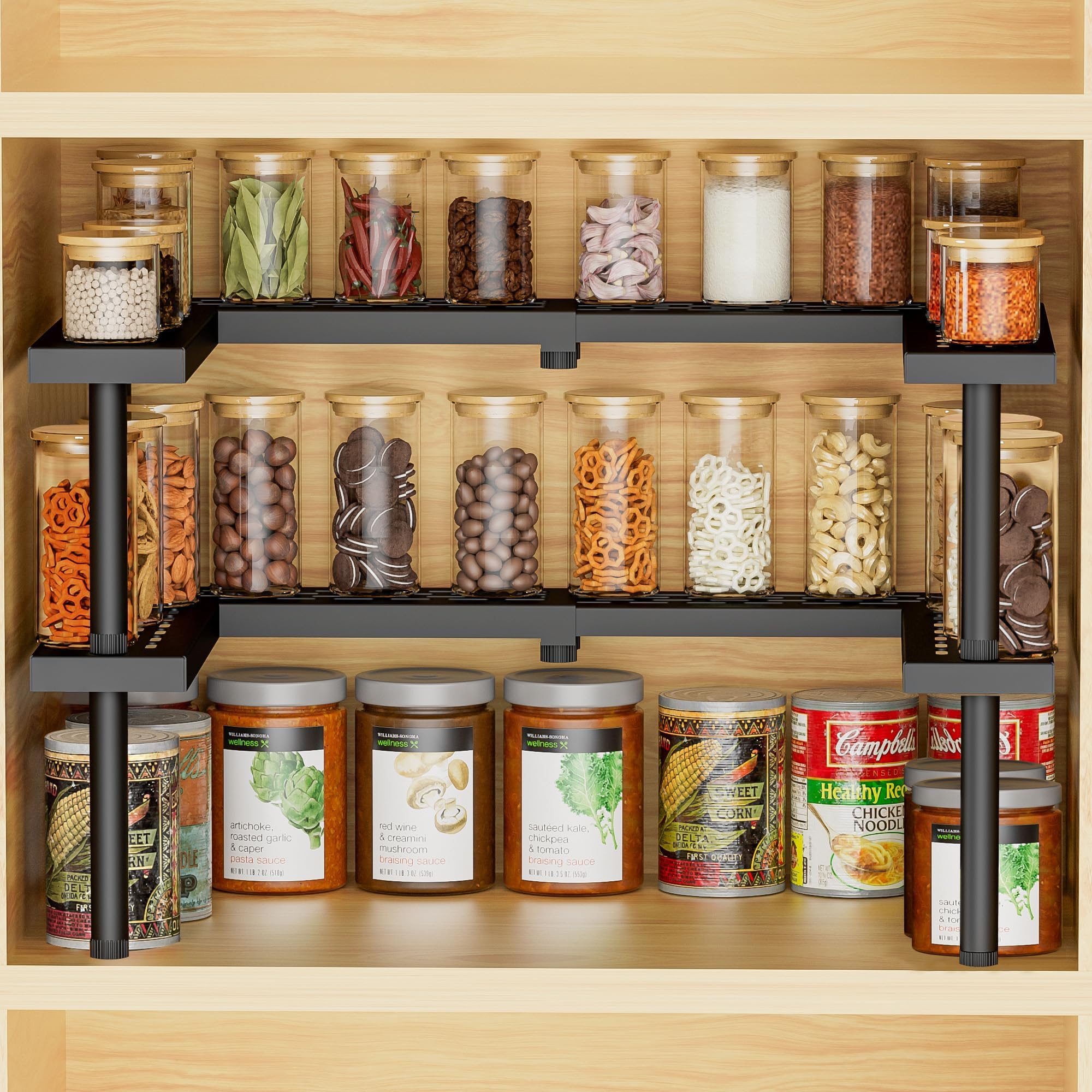 Amazon.com: Spicy Shelf Deluxe - Expandable 2 Tiered Spice Rack ...