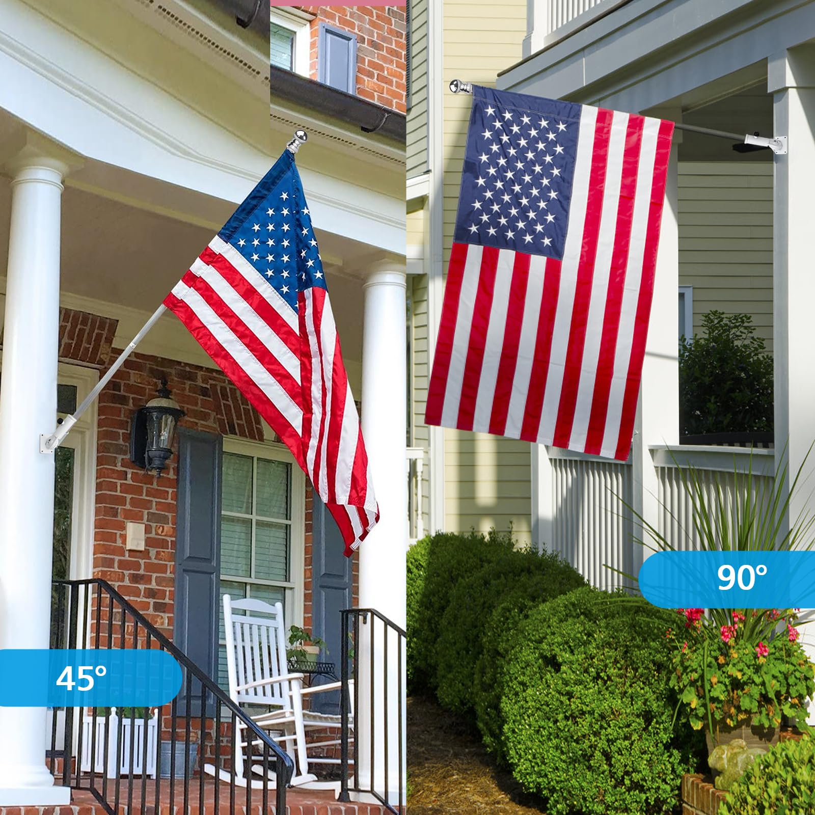 Snapklik.com : HOOPLE Flag Pole Holder, Adjustable Flag Pole Mount ...