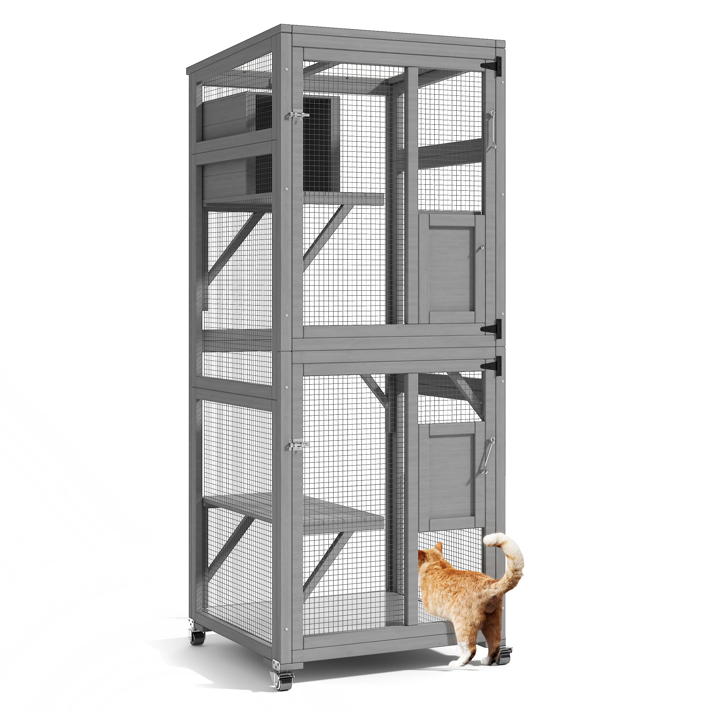 Snapklik.com : TIMHAKA Catio Outdoor Cat Enclosure, 4 Tier Indoor Catio