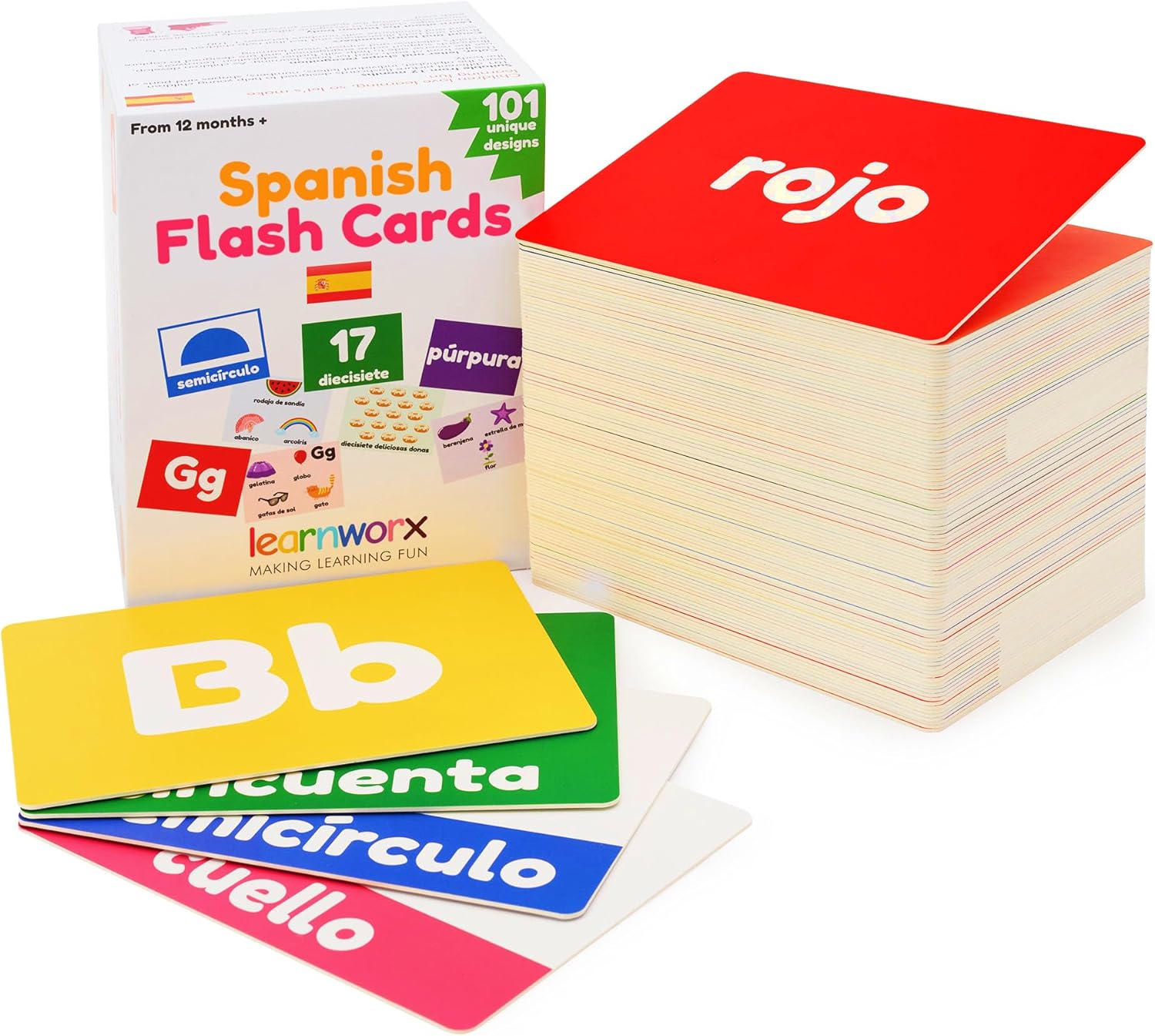 Tarjetas Flash en Español para Niños y Bebés - 101 Tarjetas - 202 Caras ...