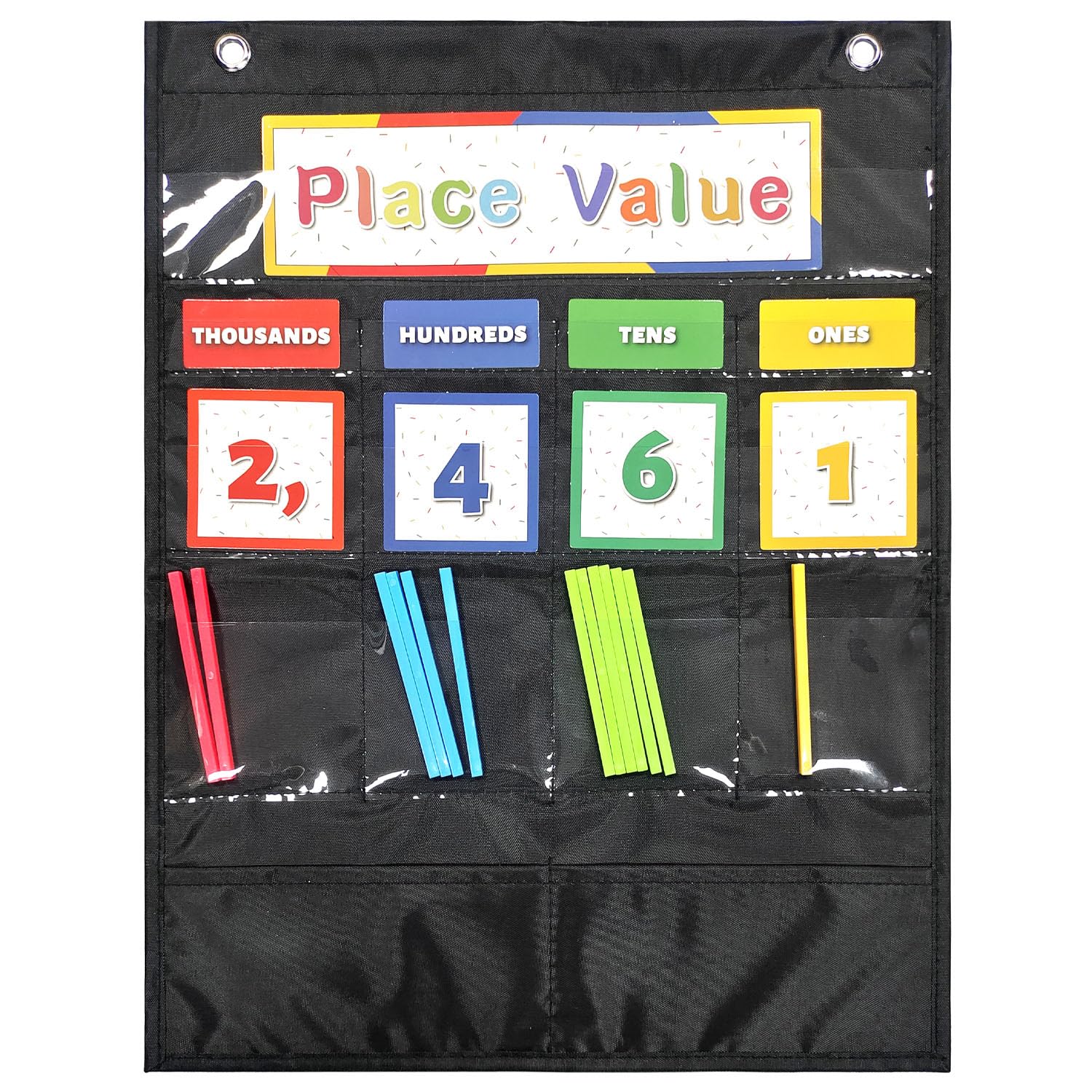 Amazon.com: Mewise Place Value Chart for Classroom/Thousands/Hundreds ...
