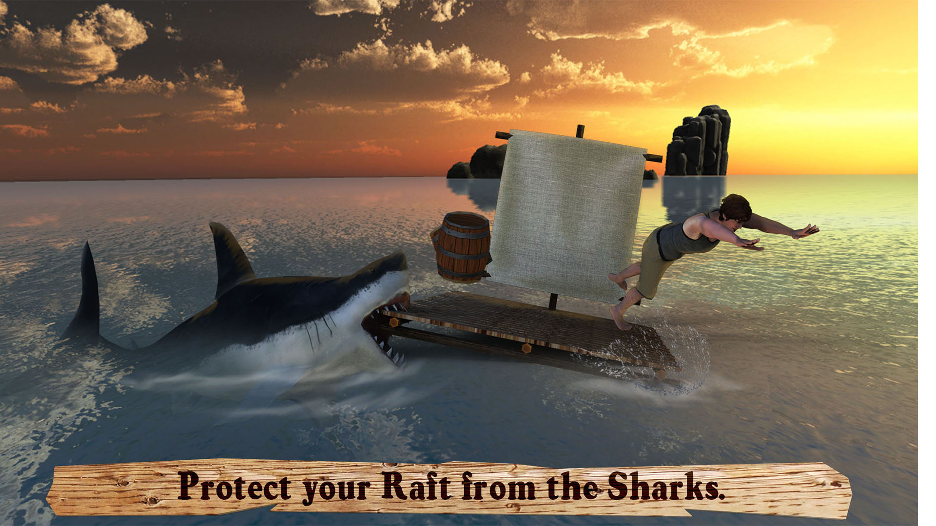 Raft Survival Island Underwater Shark Attack Games - Ultimate Sea Ocean ...