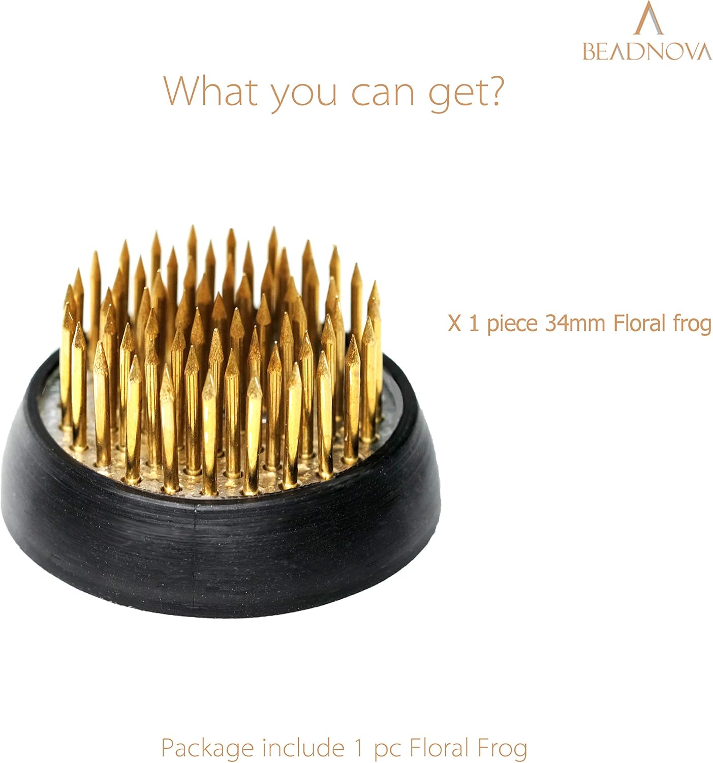 BEADNOVA Flower Frog Ikebana Kenzan con junta de goma, rana floral para ...