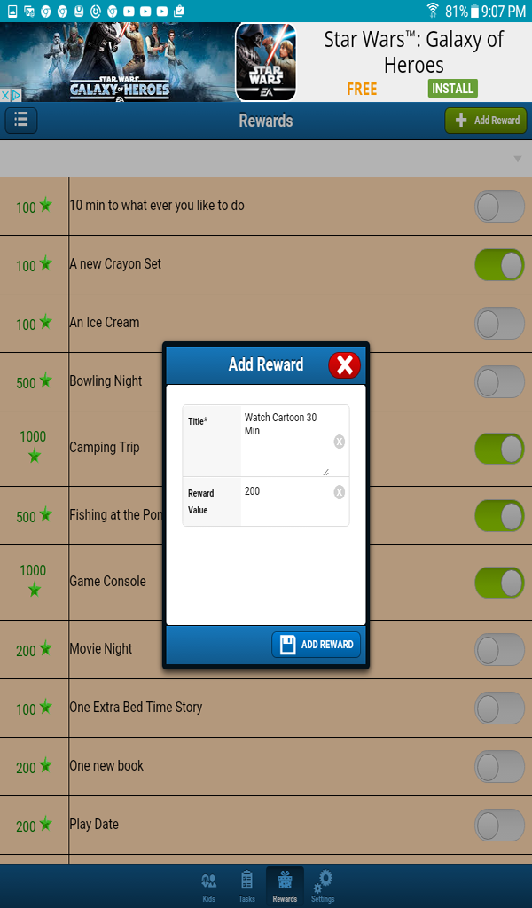 Rewards 4 Kids - App on Amazon Appstore