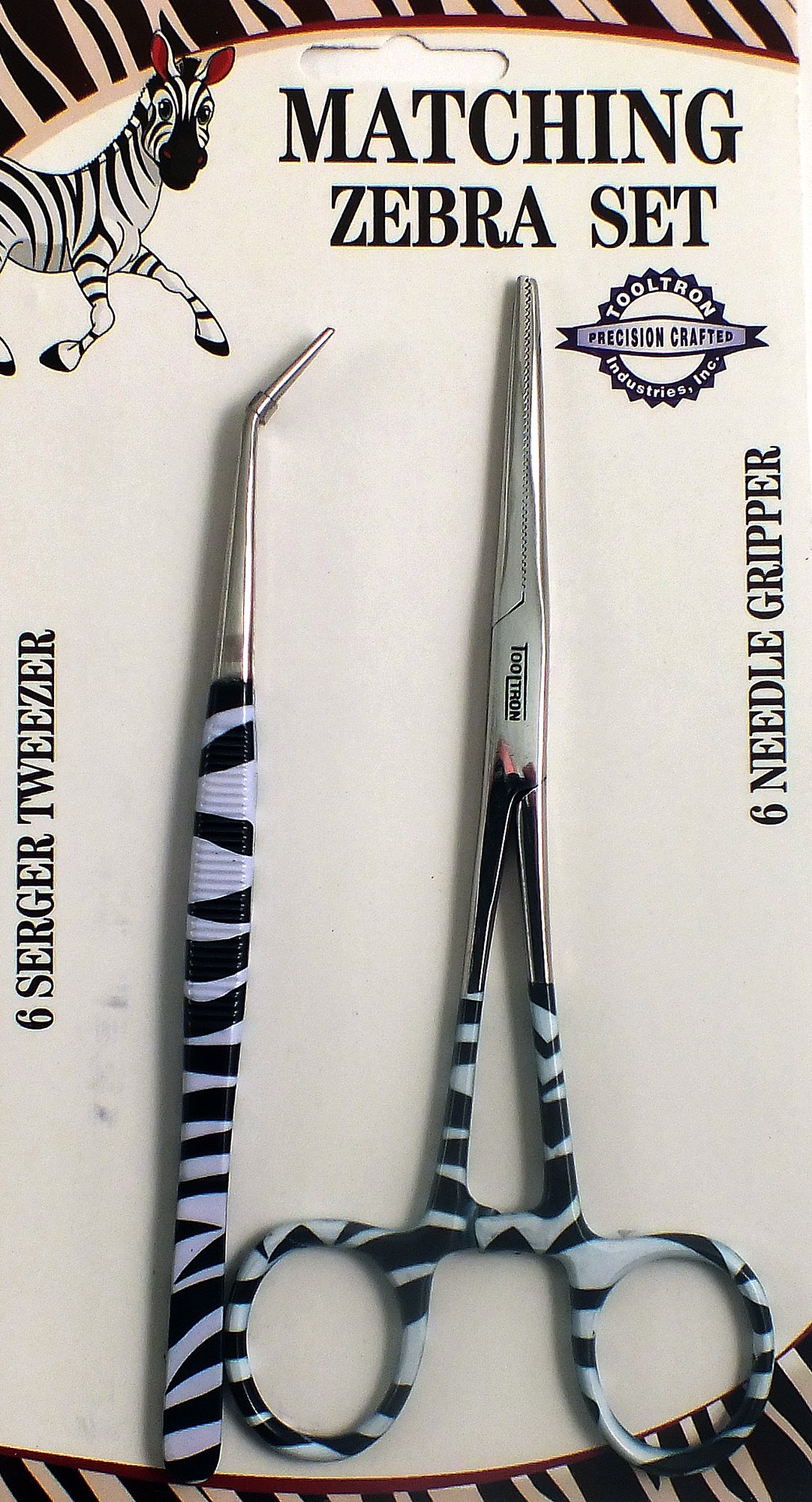 Amazon.com: Tooltron Matching Zebra Sewing Needle Set, Tweezer and ...