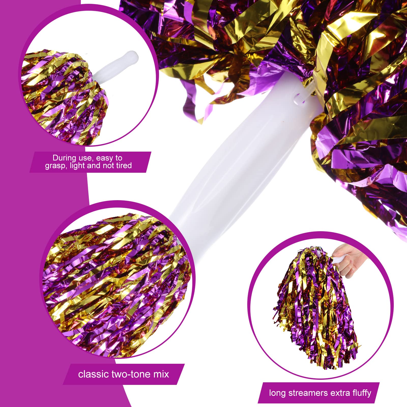 Snapklik.com : Hanaive 24 Pcs Pom Poms Cheerleading Cheerleader ...