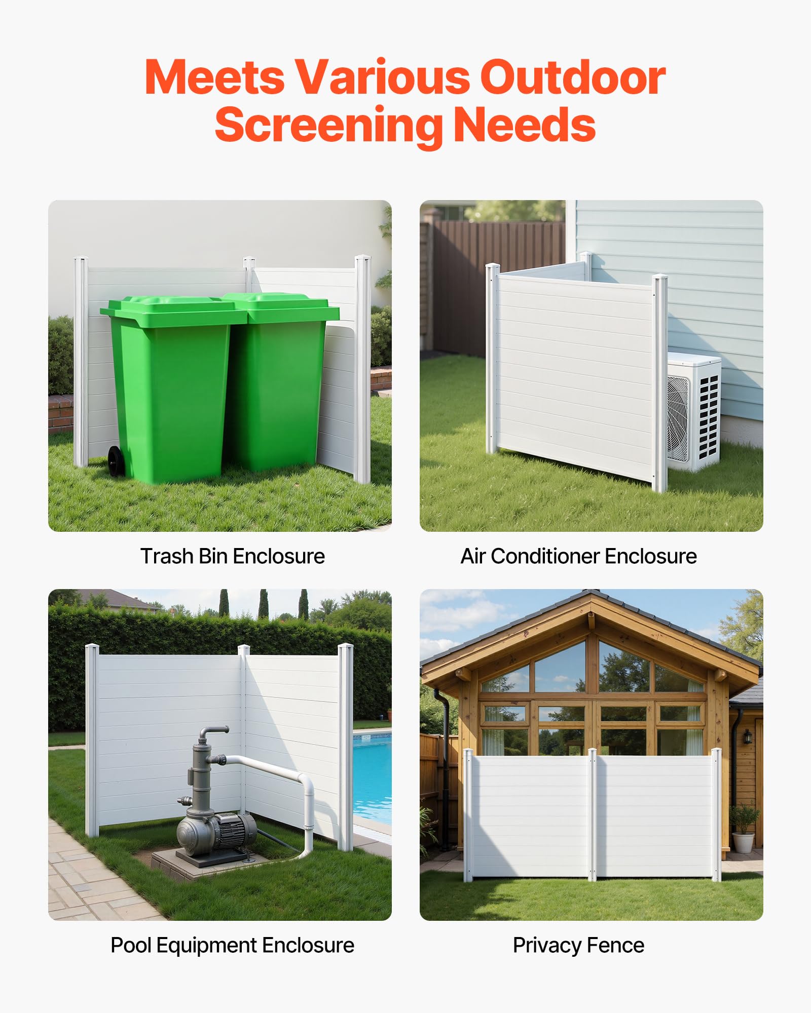 Snapklik.com : VEVOR Outdoor Privacy Screens, 50" W X 50" H Air ...