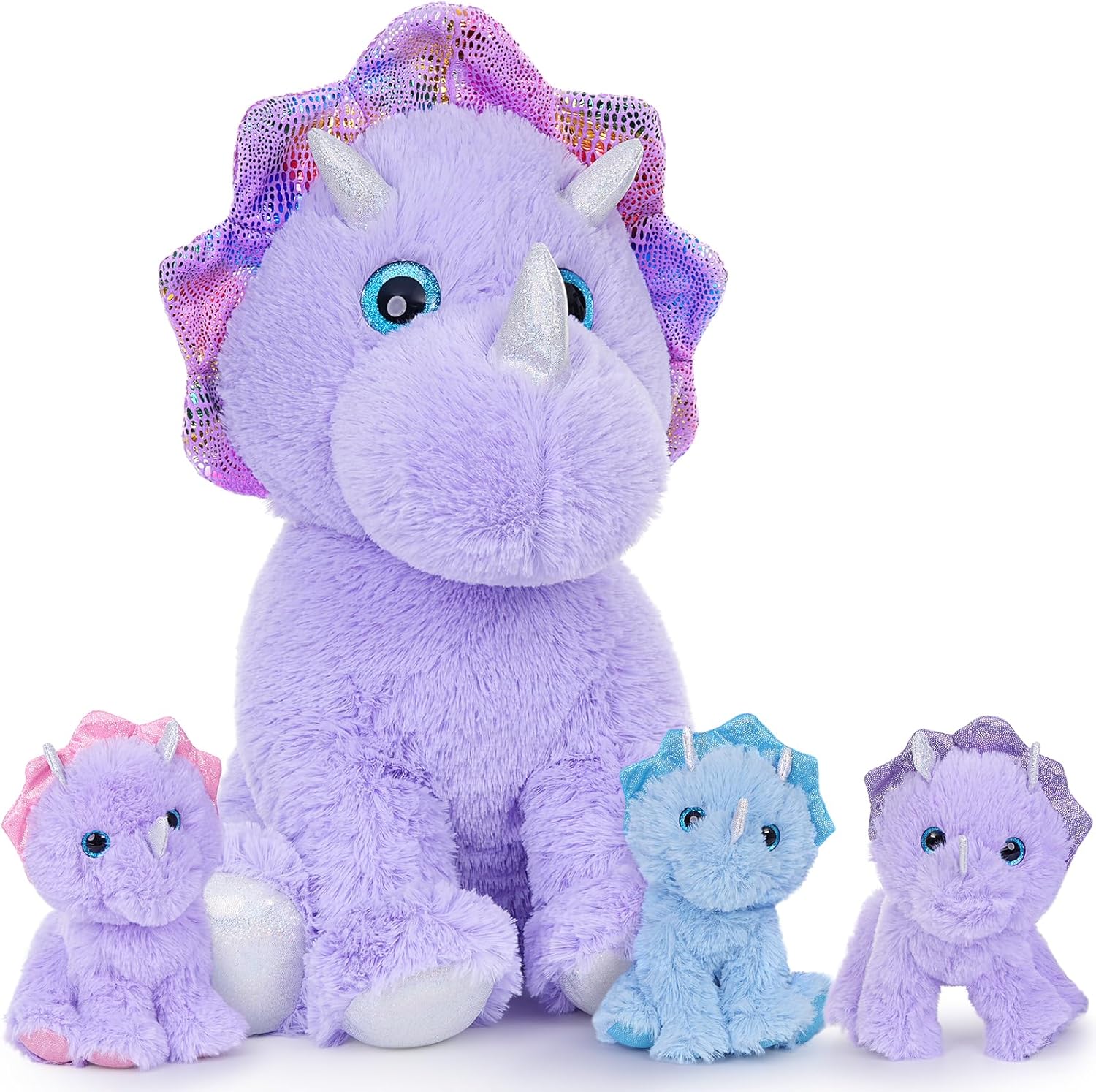 Amazon.com: MaoGoLan Triceratops Stuffed Animal, 21" Purple Mommy ...