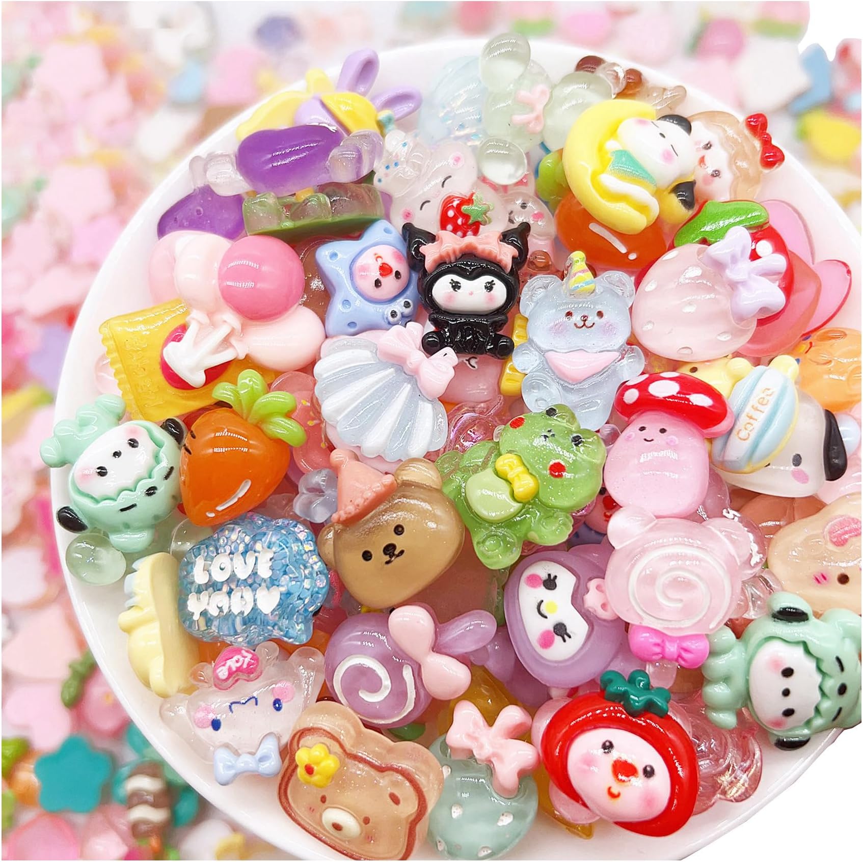 Amazon.com: JINDUODUO 60 Pcs Slime Charms Bulk for DIY Craft Making Kit ...