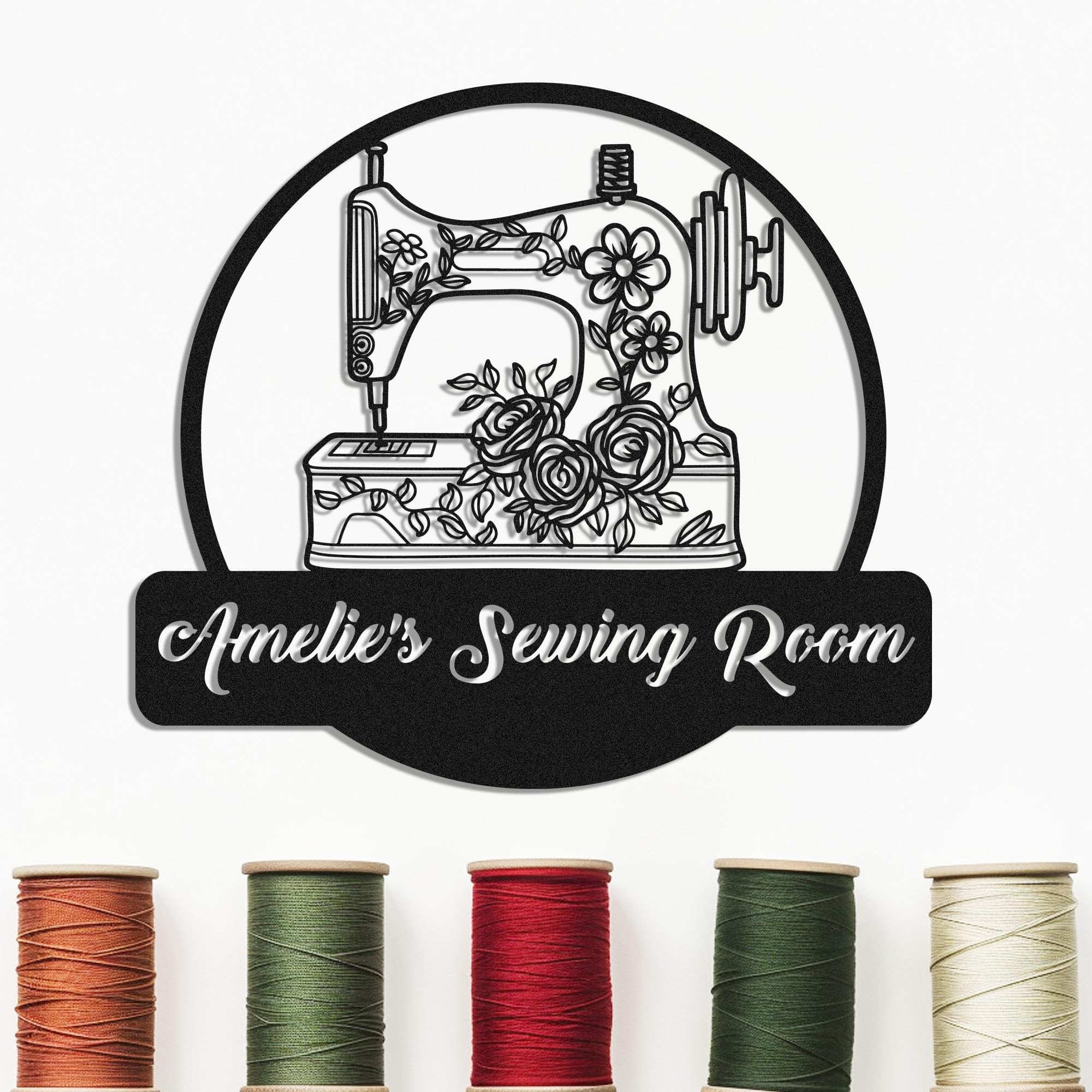 Amazon.com: Gerryed Custom Sewing Room Sign, Personalized Metal ...