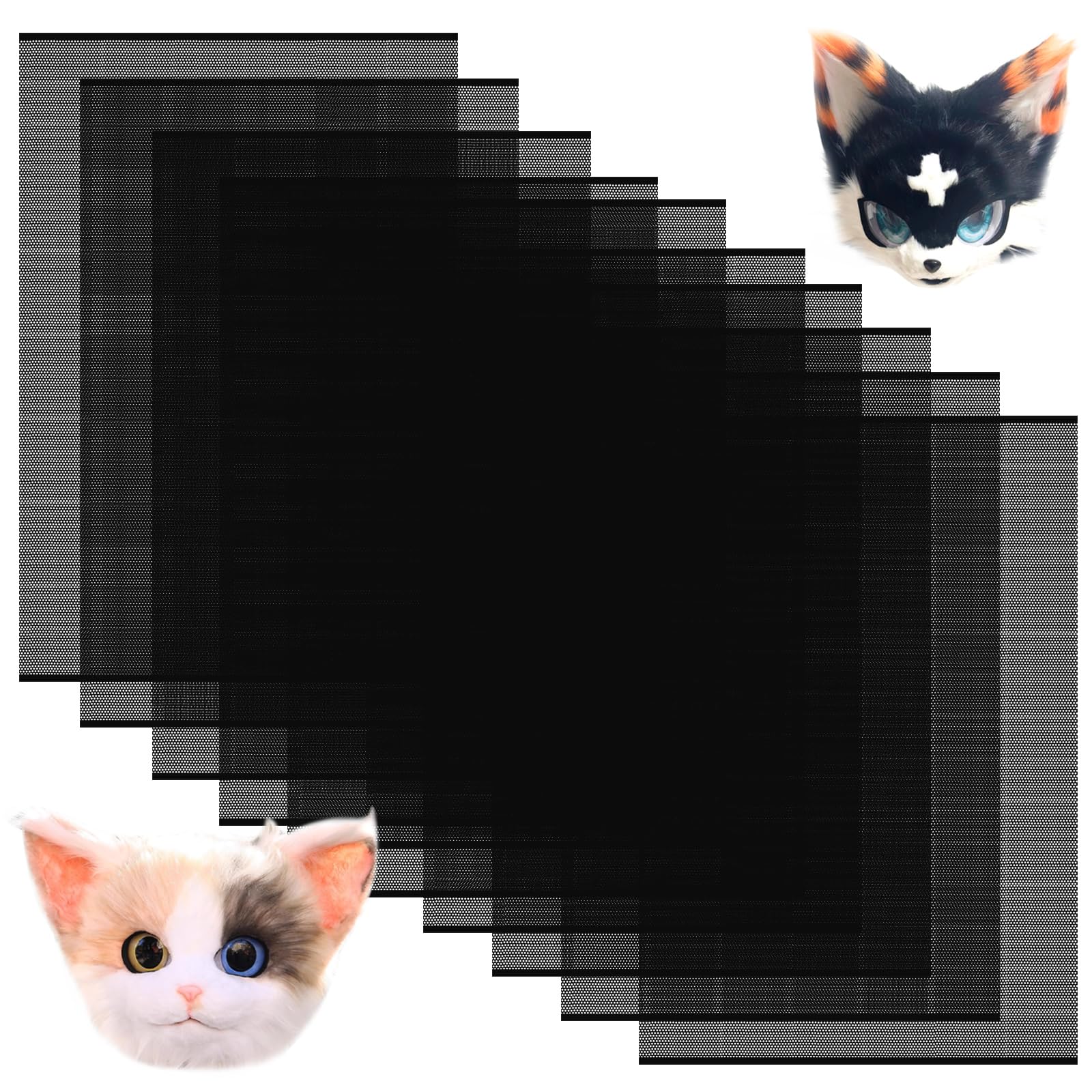 Amazon.com: CXIIPOL 10 Sheets Fursuit Eye Mesh, 0.8mm Black Fursuit Eye ...