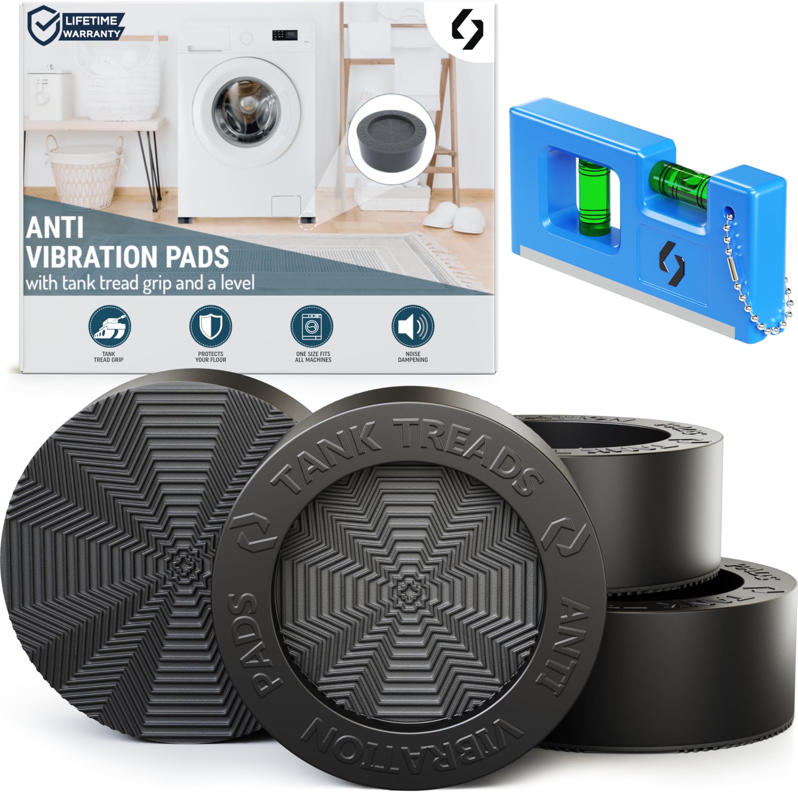 Amazon.com: Anti Vibration Pads for Washing Machine,4 Pcs Reduce Noise ...