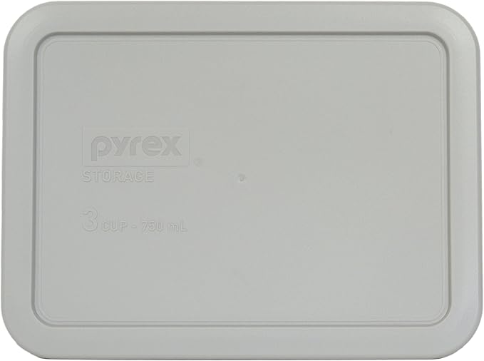 Amazon.com: Pyrex 7210-PC Grey Rectangle 3 Cup (750mL) Plastic Storage ...