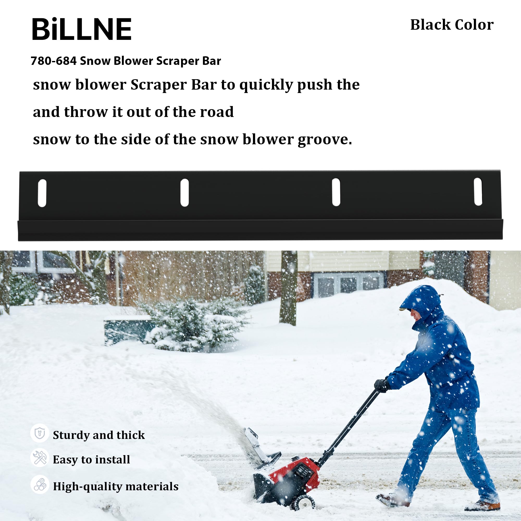 Snapklik.com : Scraper Bar 780-684 Snow Thrower Scraper Bar Compatible