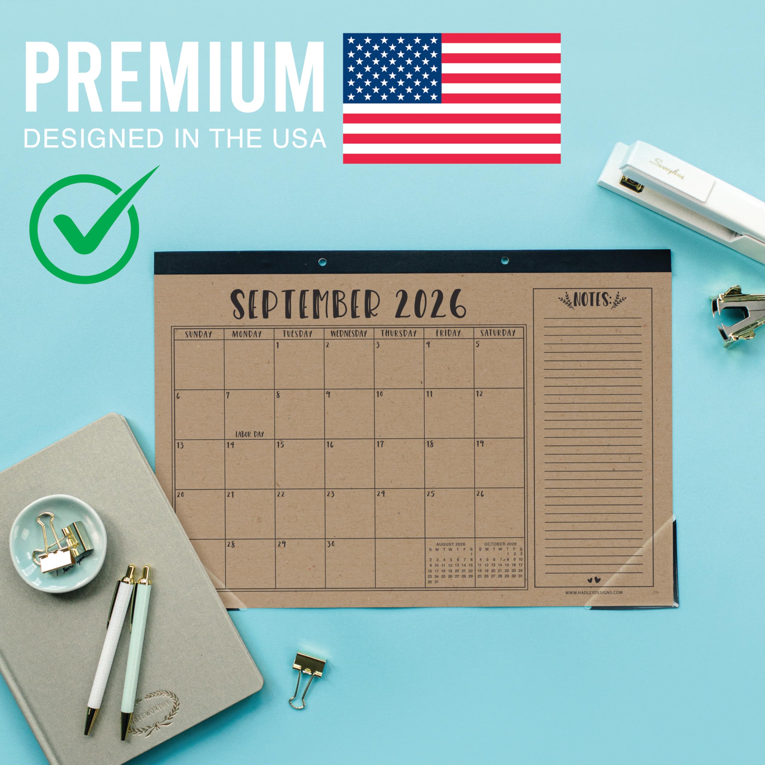 Snapklik.com : Hadley Designs Large Teacher Desk Calendar 2026-2027 ...