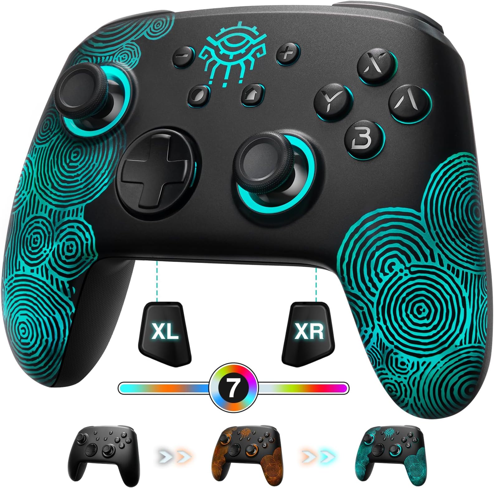 Amazon.com: FUNLAB Firefly [Luminous Pattern] Switch Pro Controller ...