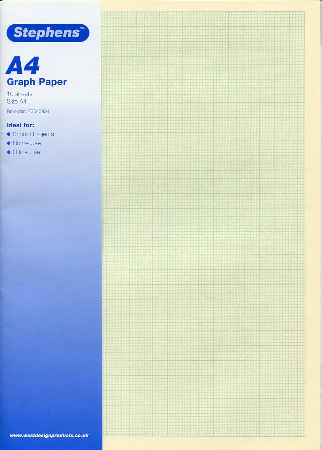 Stephens Special White Graph Paper A4 120gsm 10 Sheets, Ideal ...