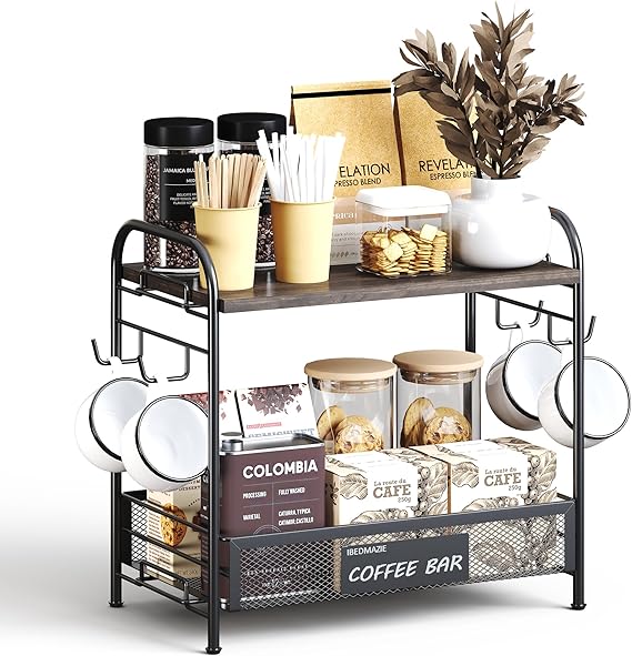 Amazon.com | Coffee Bar Organizer for Countertop Station, Simple ...