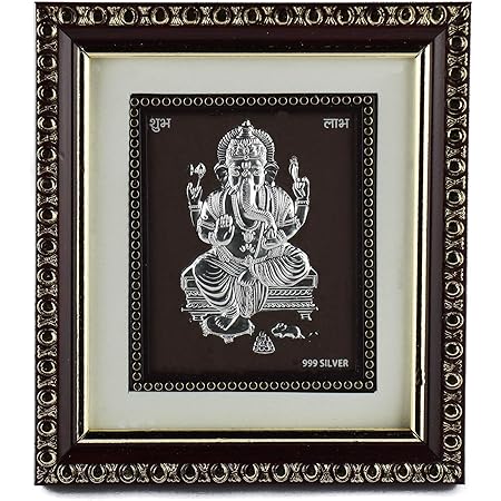 Hem Jewels 999 Pure Silver Ganesh Frame For Home Decor (5 X 6 Inches ...