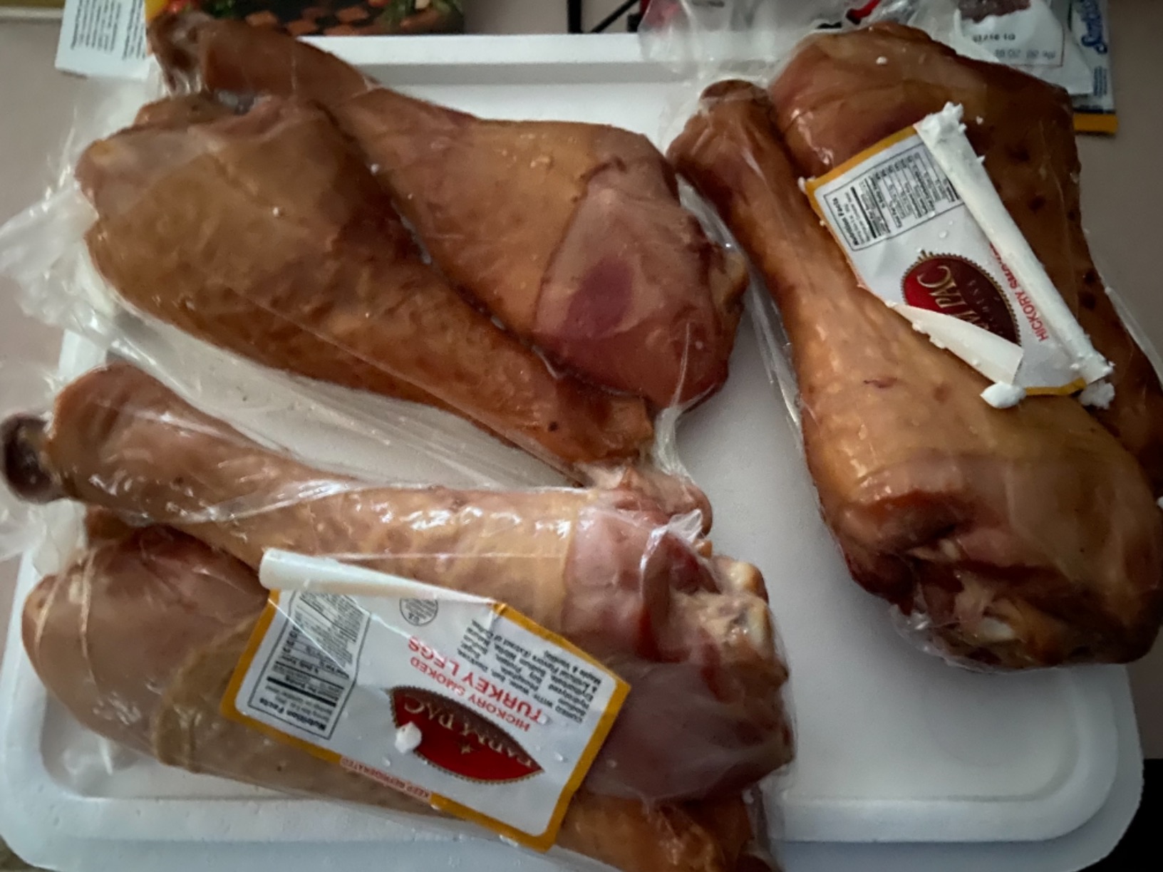 Amazon.com: Farm Pac Kitchens Smoked Turkey Legs, 6 pc, 18oz each ...