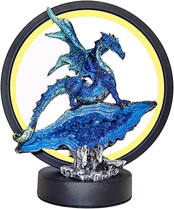 Hmusnwol Dragon Lamp Statue Decor-Collectible Light Gifts - Light Up ...