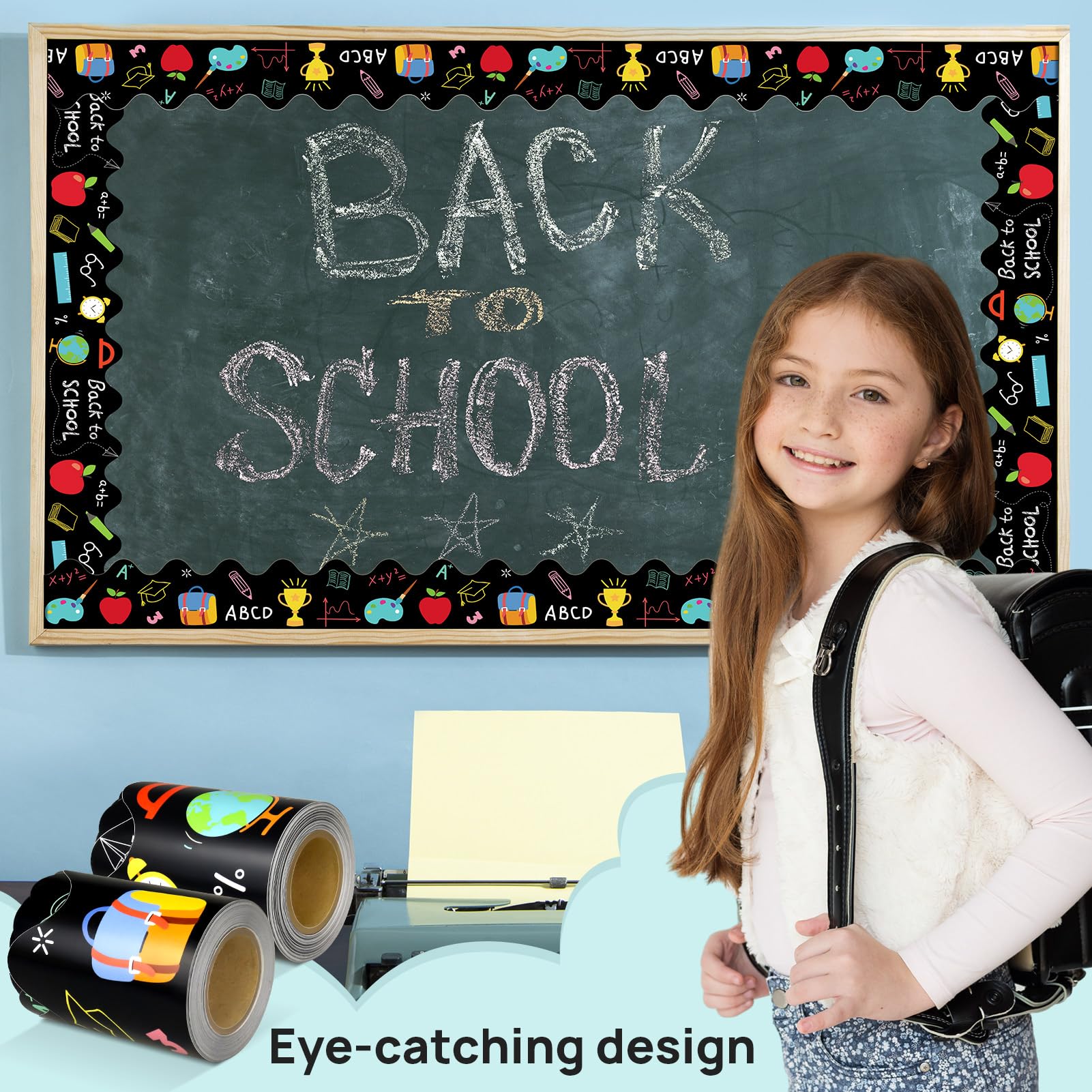Snapklik.com : Back To School Bulletin Board Borders, 65Ft Classroom ...