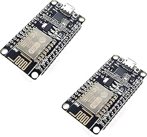 Amazon.com: PAMEENCOS 2 pcs NodeMCU V3 ESP8266 Serial Module CP2102 ESP-12E WiFi Development ...
